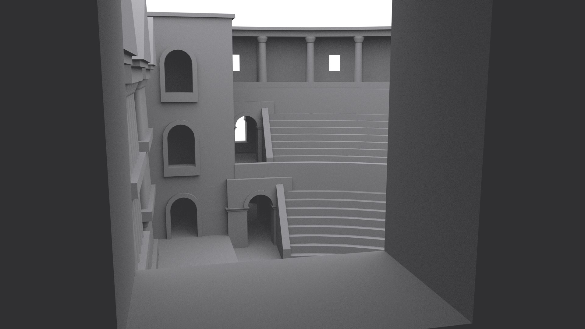 3D Roman Theatre Model - TurboSquid 1256663