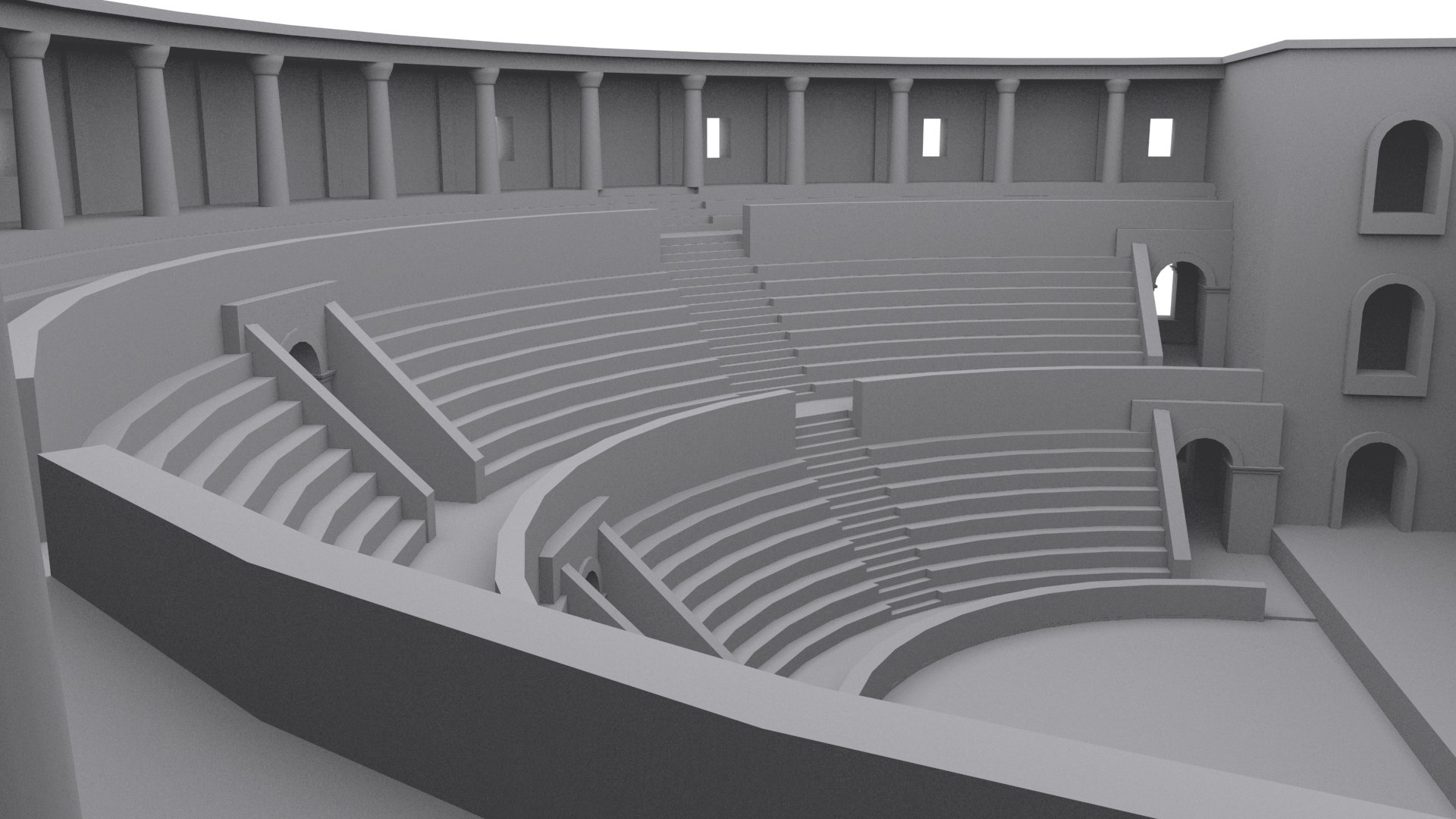 3D Roman Theatre Model - TurboSquid 1256663