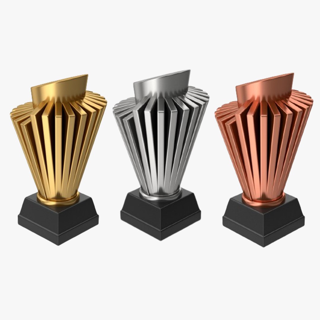 3D Award Trophy Collection Model - TurboSquid 2200655