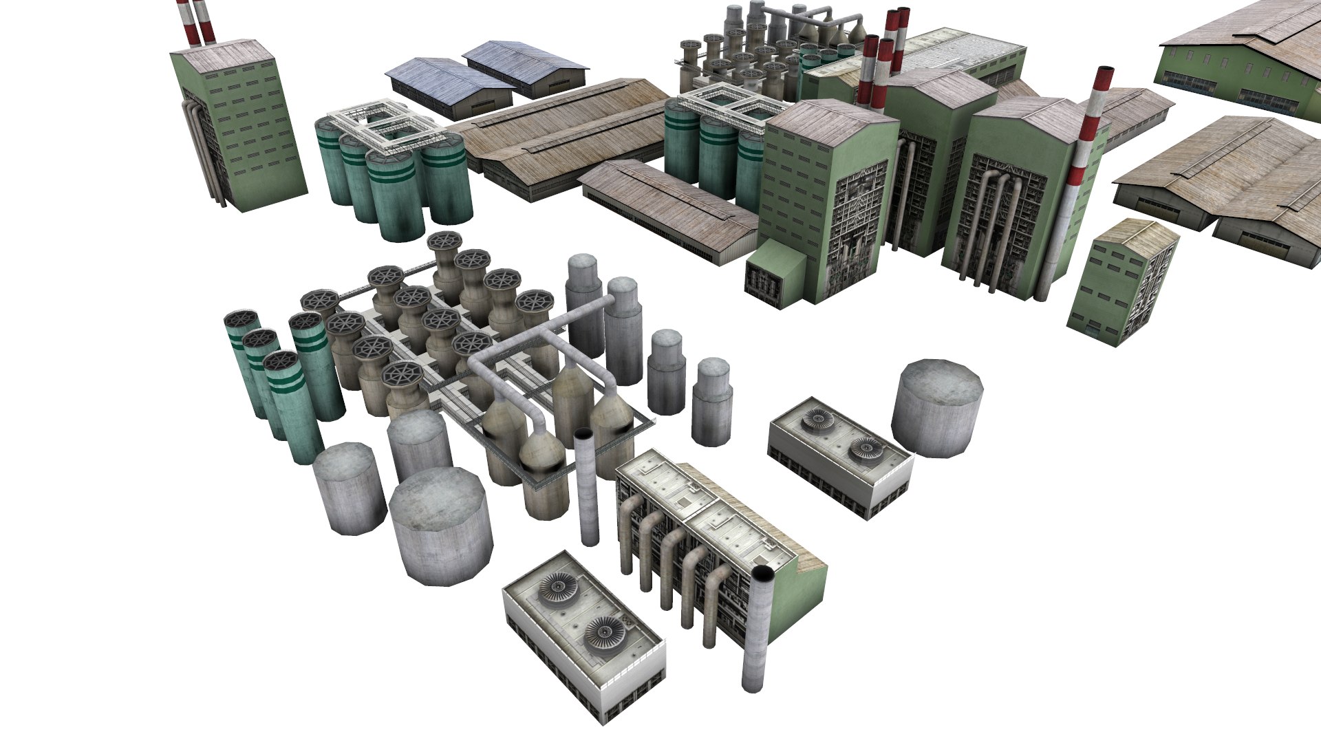 Simulators Industrial Area Factory Building 3D Model - TurboSquid 1452005