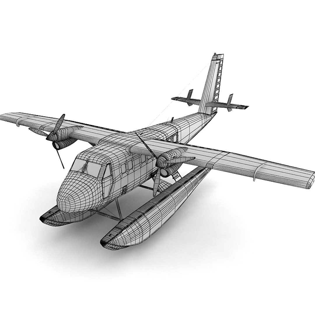 3dsmax Seaplane Sea