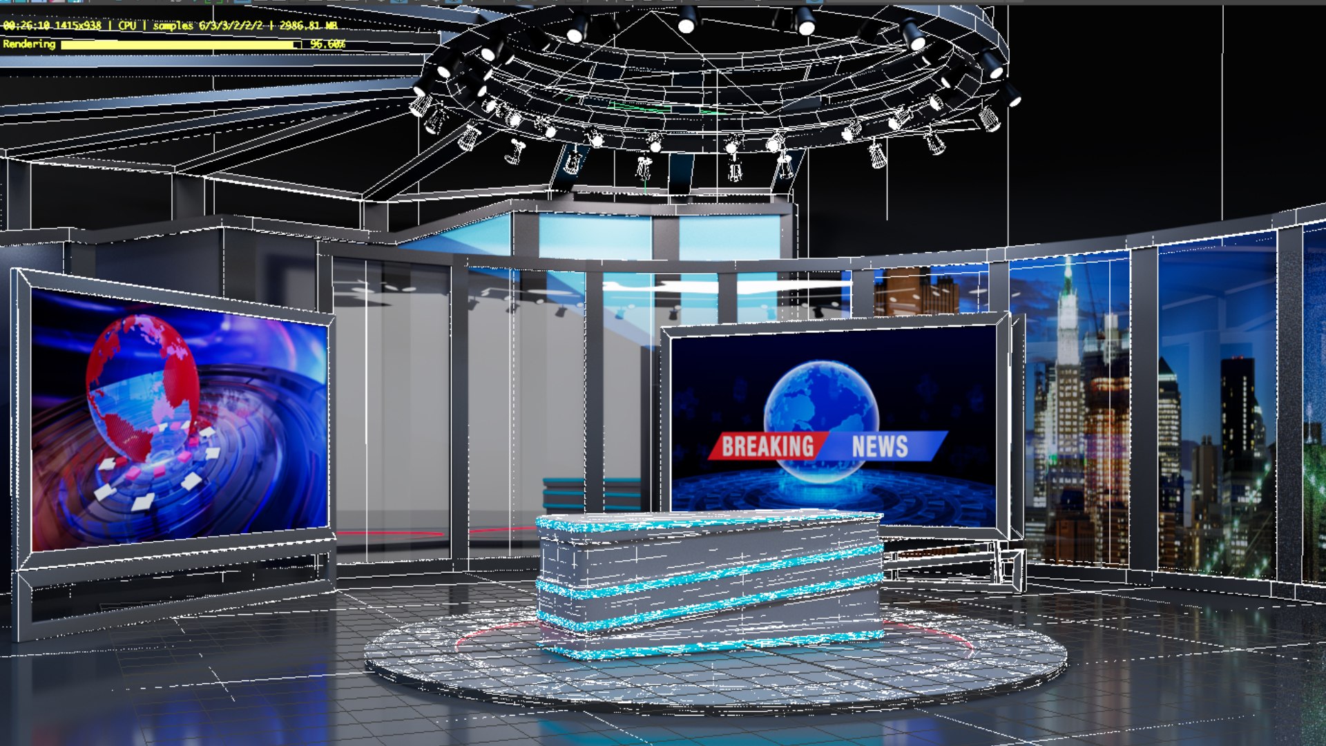 3D Studio News And TalkShow 3D model - TurboSquid 2020792