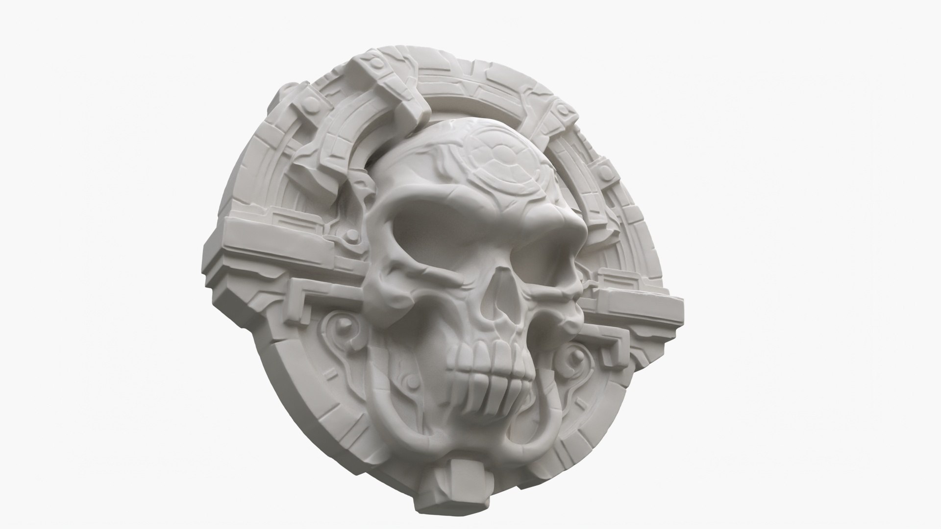 3D Techno Totem Skull 1 Model - TurboSquid 2204508