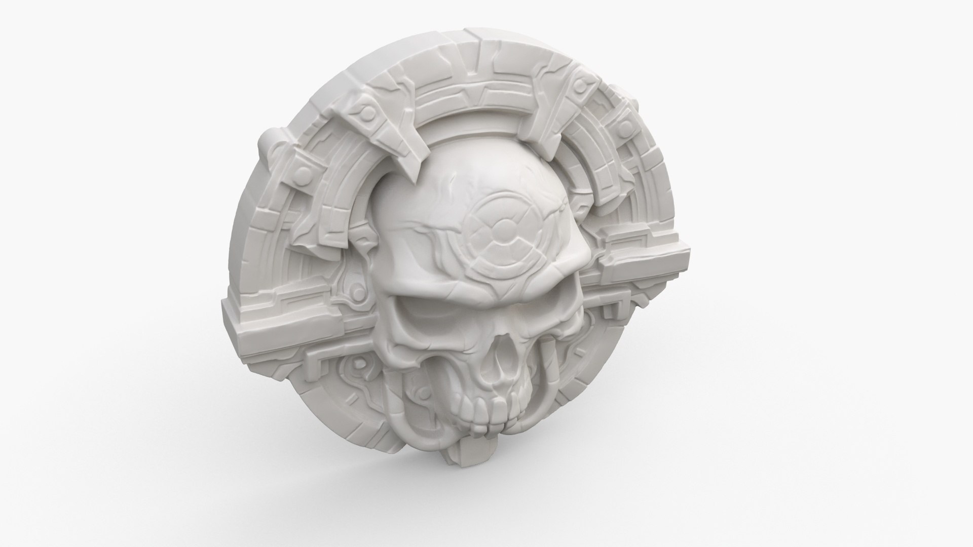 3D Techno Totem Skull 1 Model - TurboSquid 2204508
