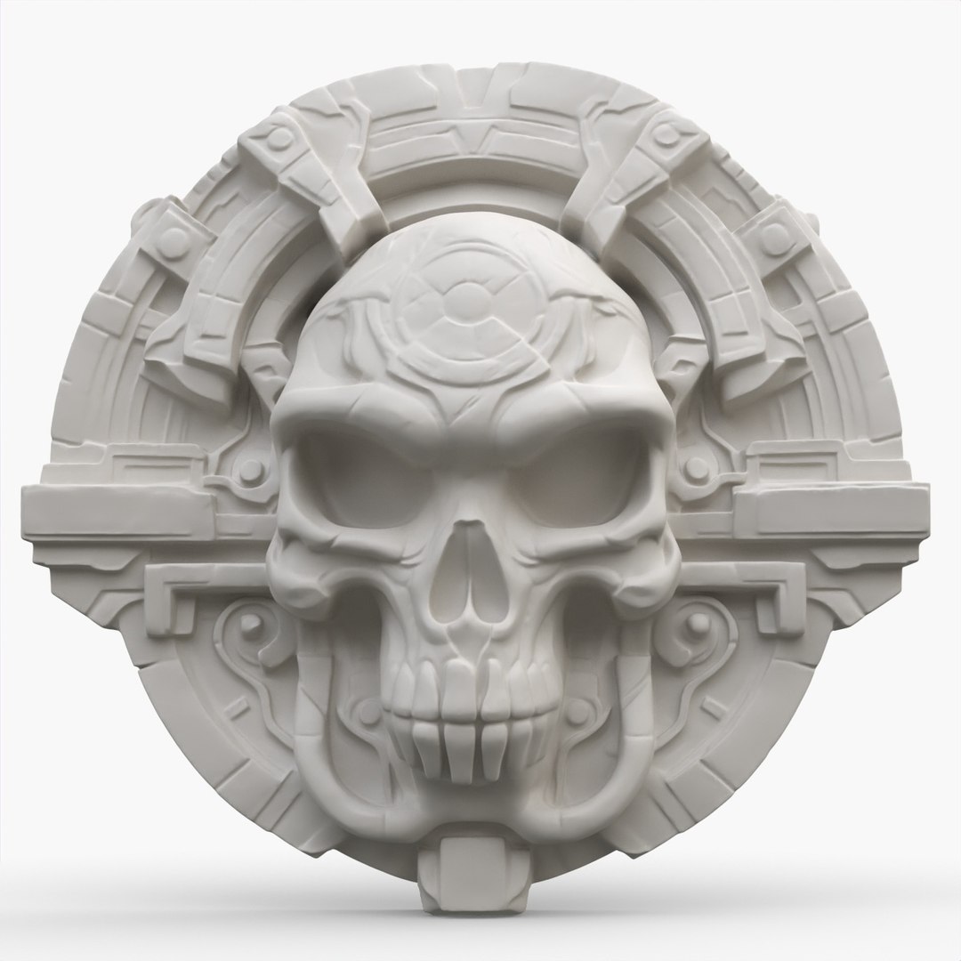 3D Techno Totem Skull 1 Model - TurboSquid 2204508