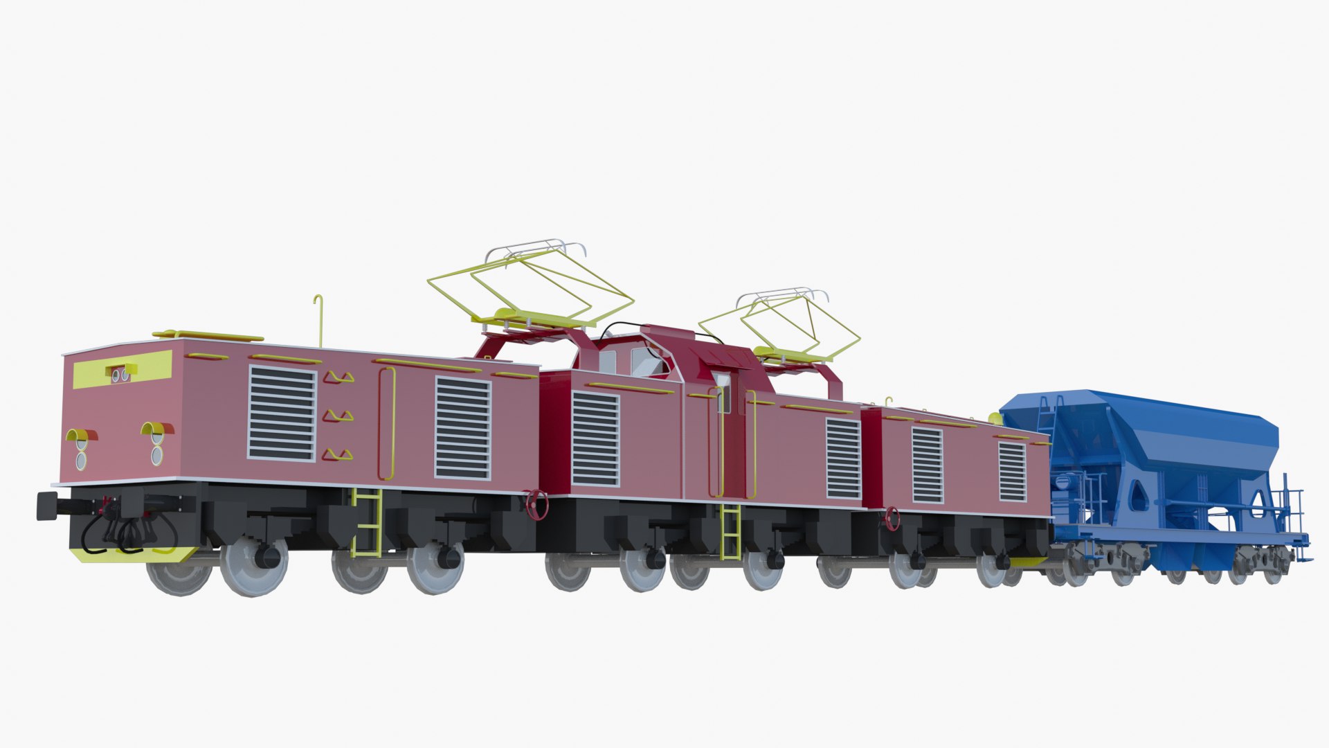 Cargo Train 2 3D Model - TurboSquid 1837560