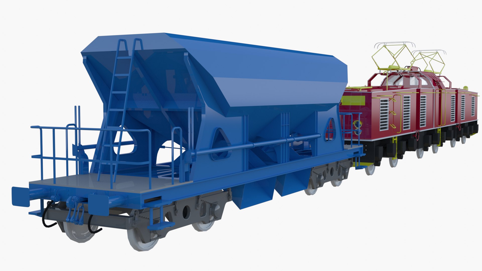 Cargo Train 2 3D Model - TurboSquid 1837560