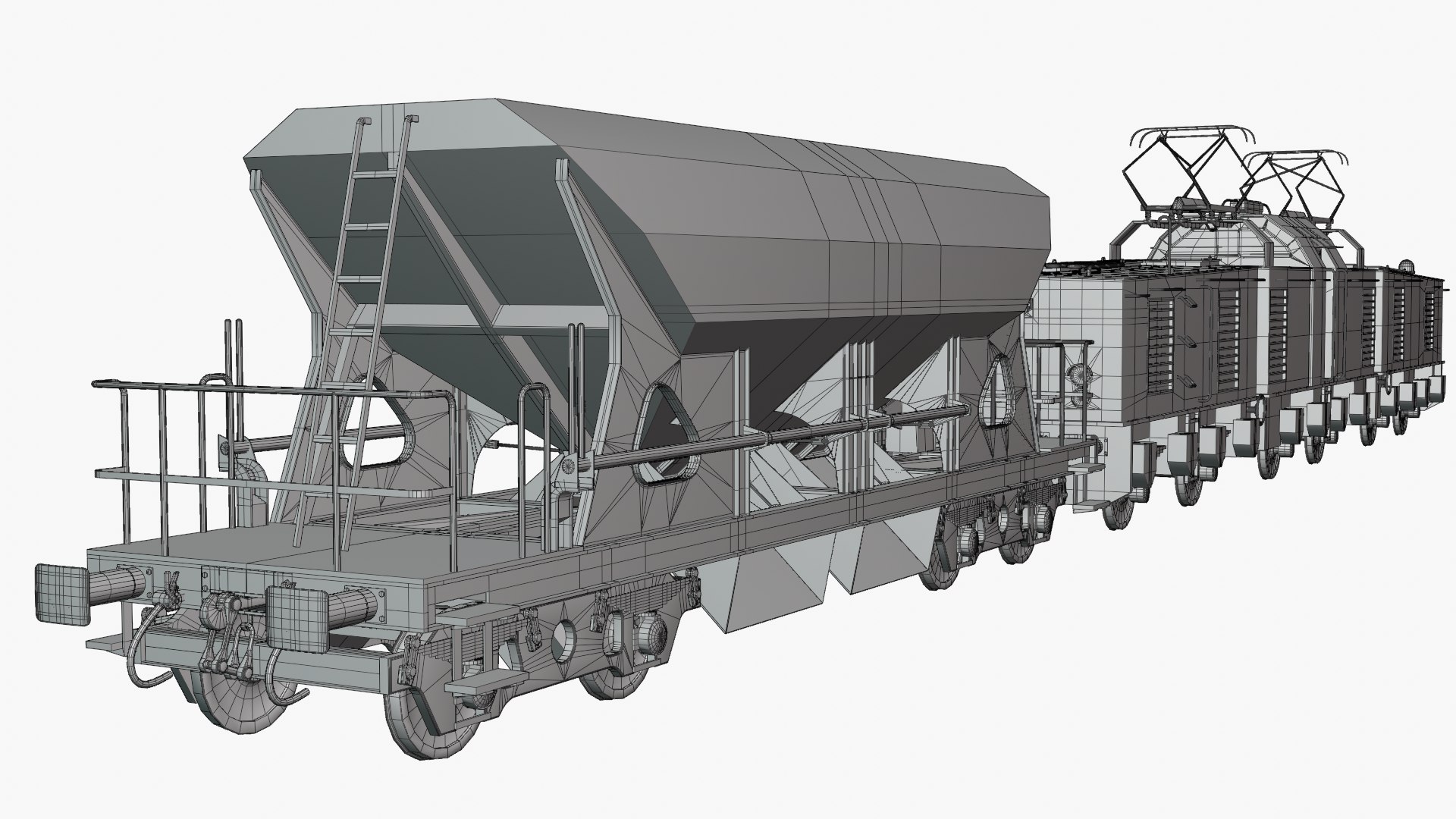 Cargo Train 2 3D Model - TurboSquid 1837560