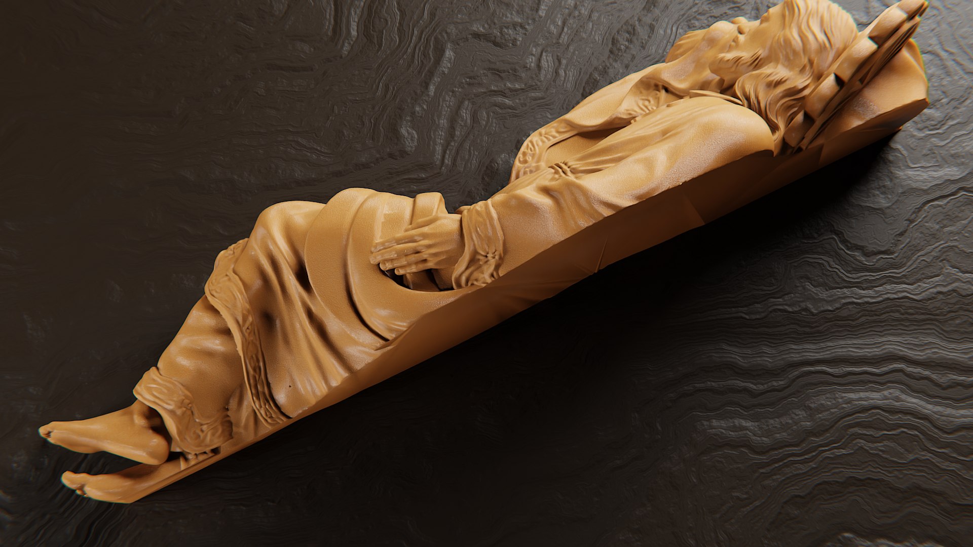 3D Sleeping Jesus Pendant Model - TurboSquid 2290307