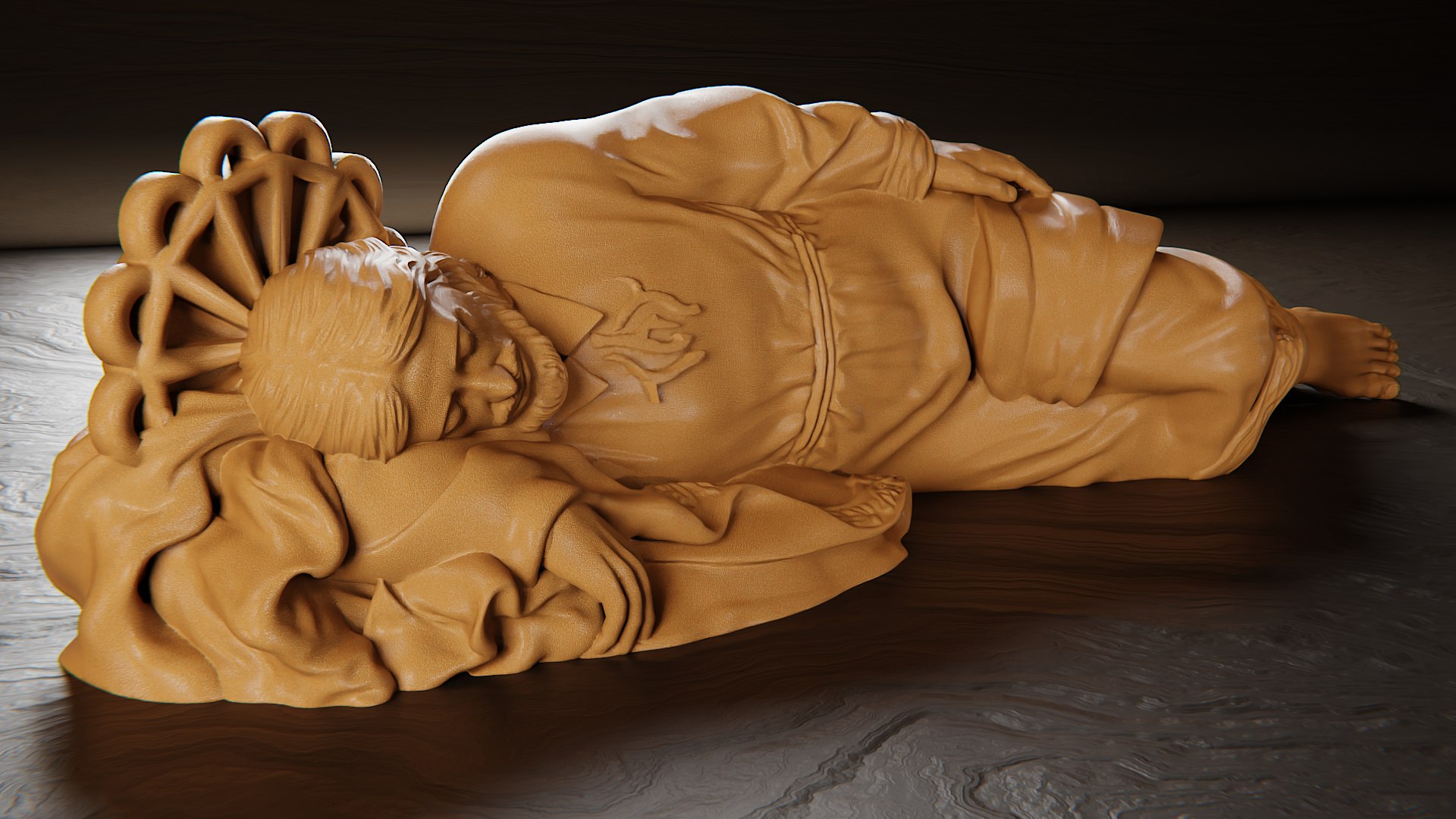 3D Sleeping Jesus Pendant Model - TurboSquid 2290307