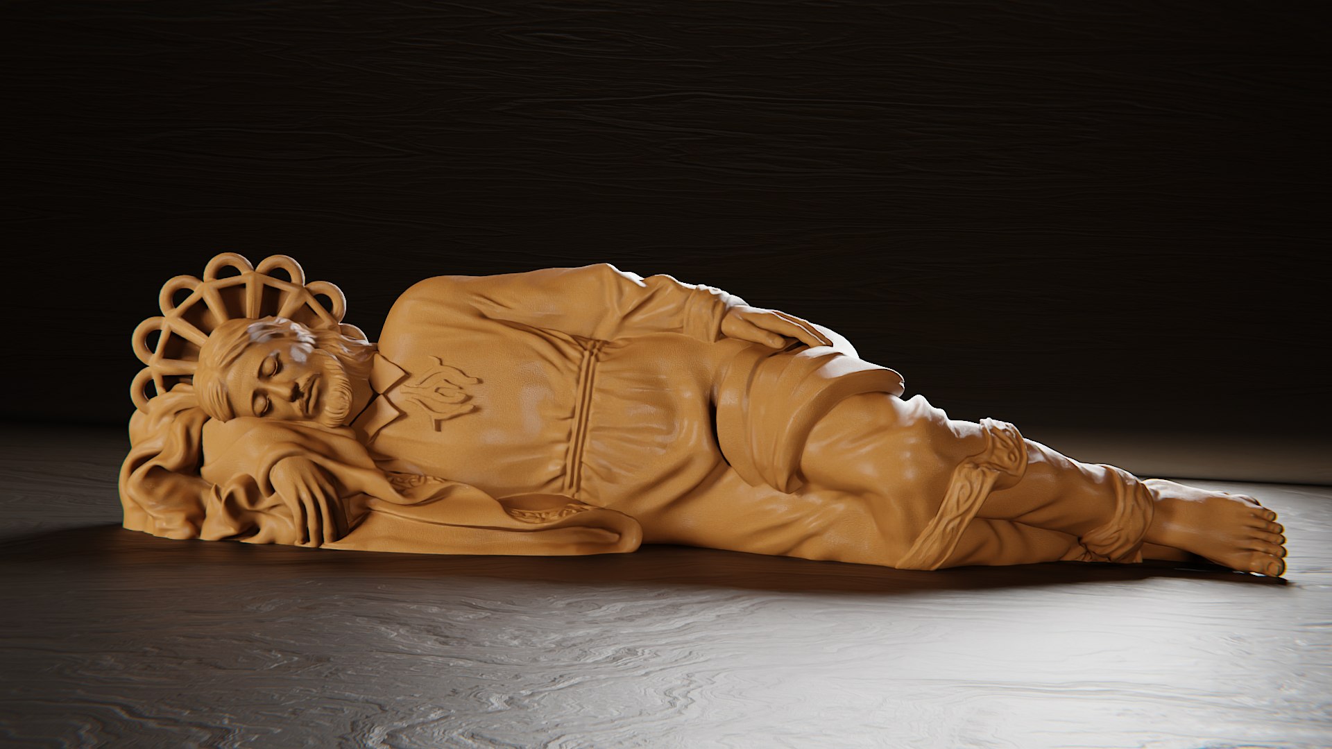 3D Sleeping Jesus Pendant Model - TurboSquid 2290307