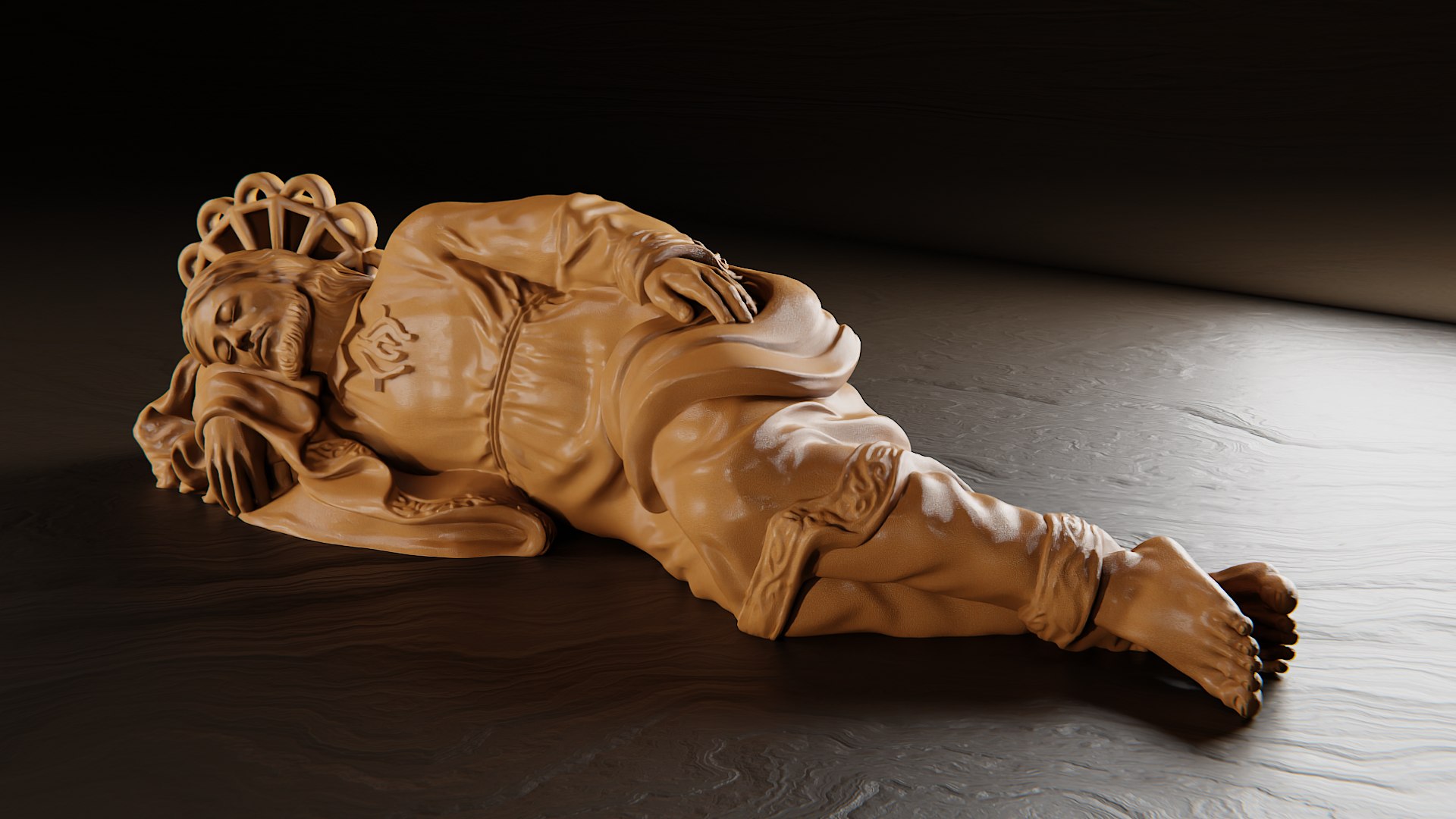 3D Sleeping Jesus Pendant Model - TurboSquid 2290307