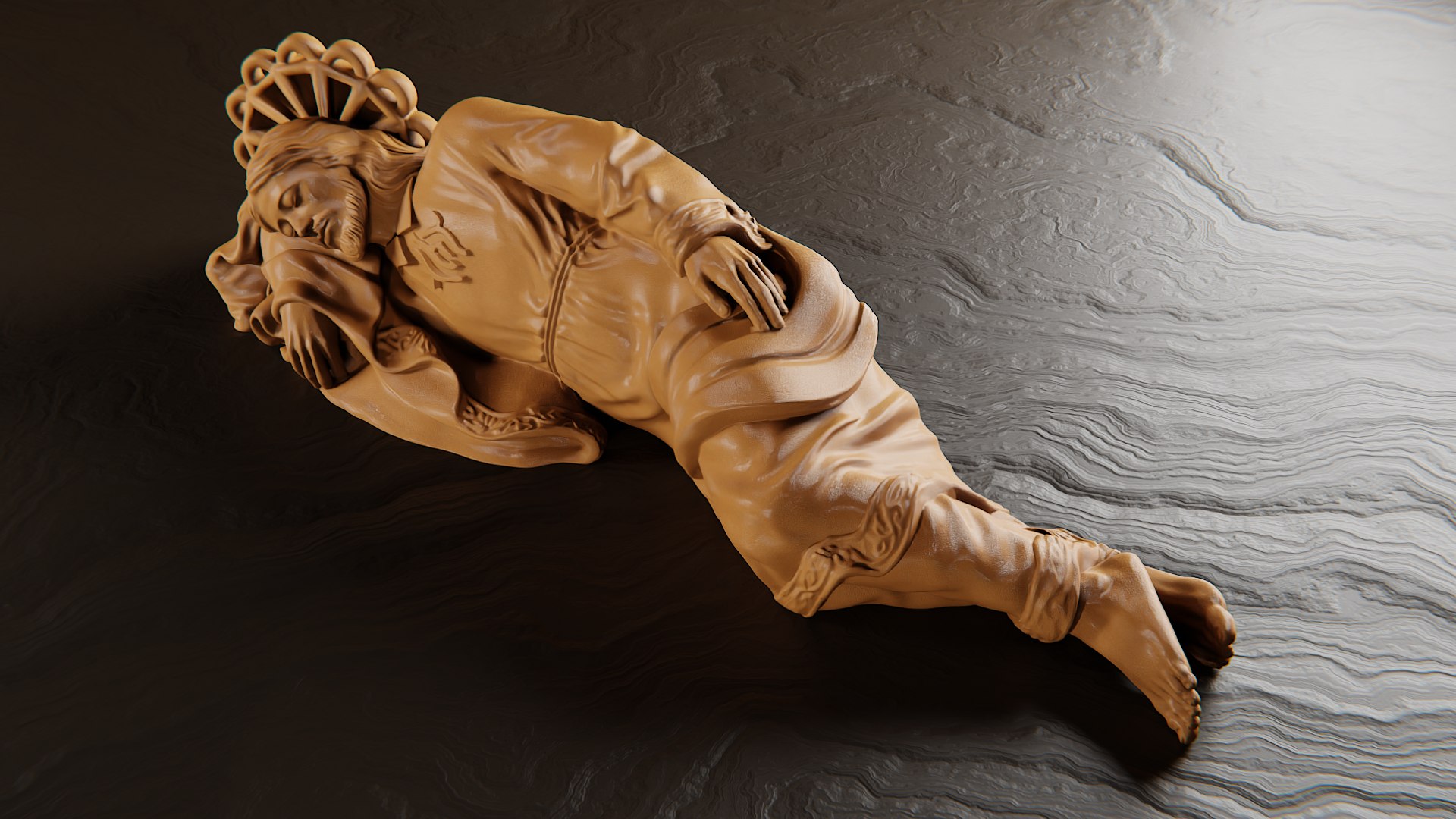 3D Sleeping Jesus Pendant Model - TurboSquid 2290307