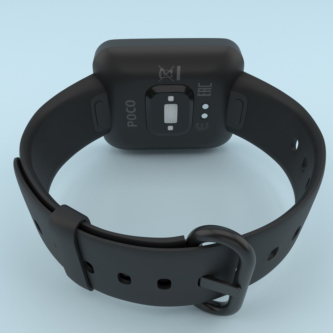 3D POCO Smart Watch Black model - TurboSquid 1892812