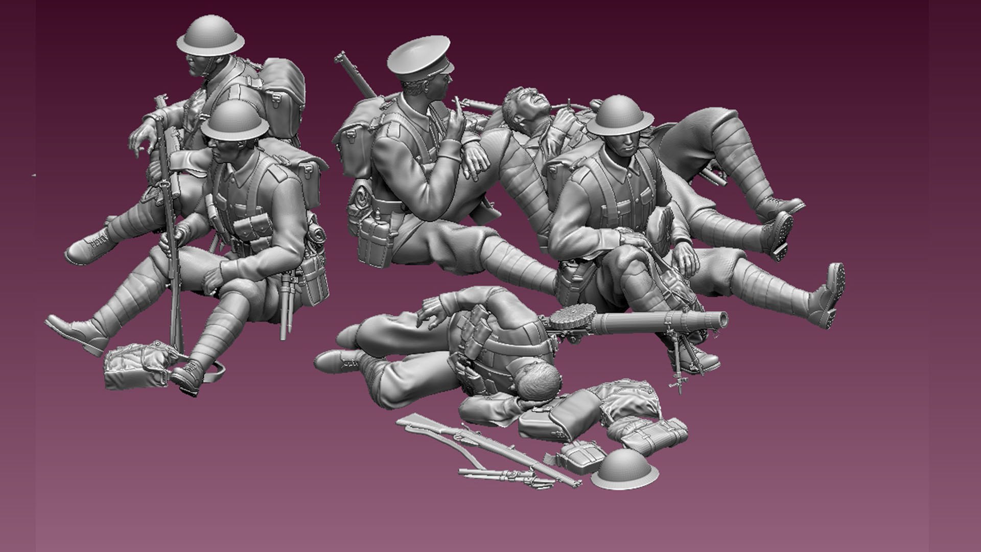 British Soldiers Ww1 3D Model - TurboSquid 1764948
