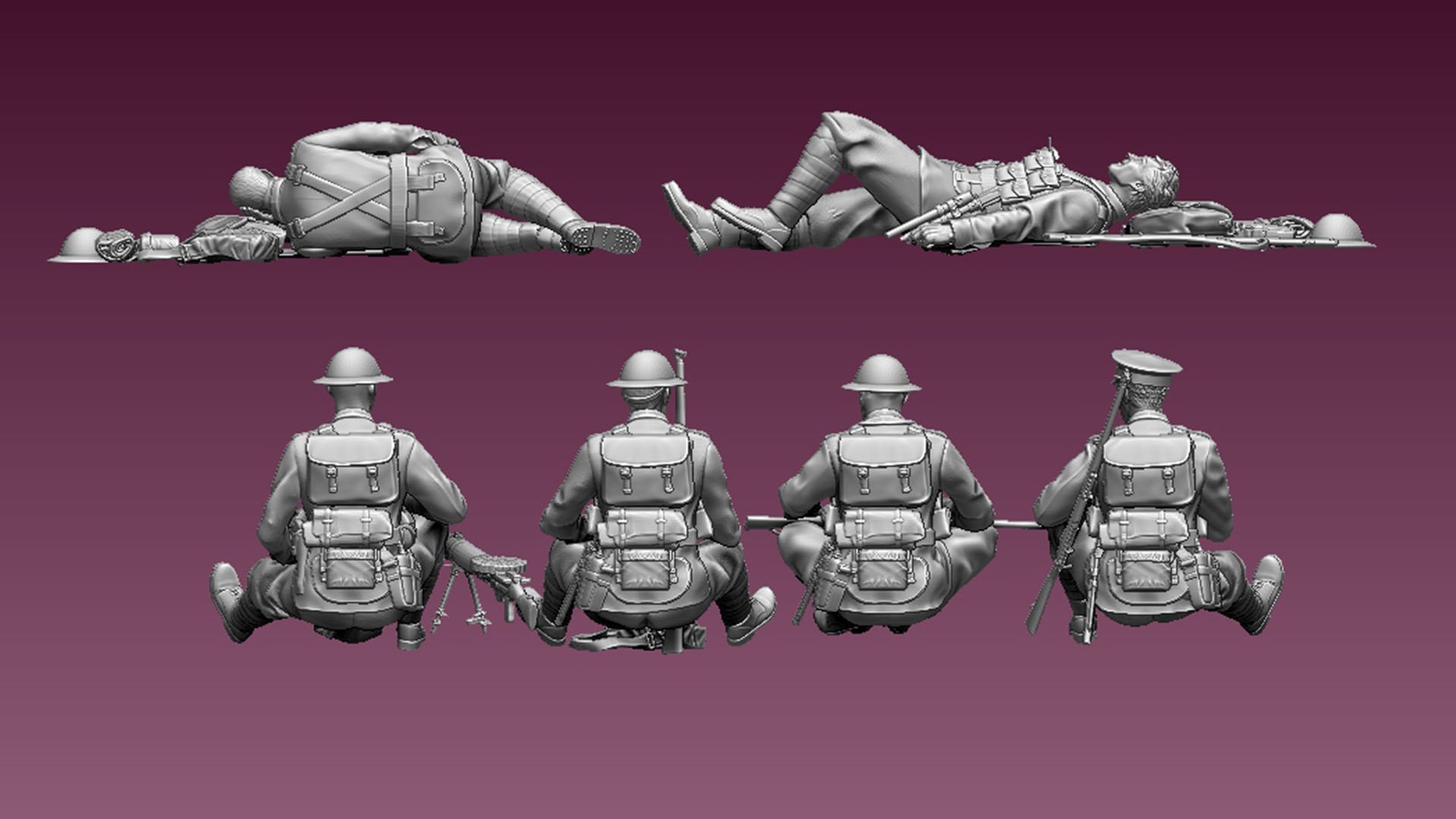 British Soldiers Ww1 3D Model - TurboSquid 1764948