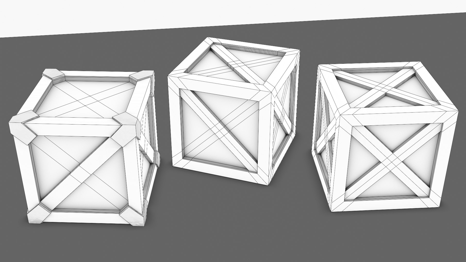 3 Simple Crates 3D Model - TurboSquid 1993148