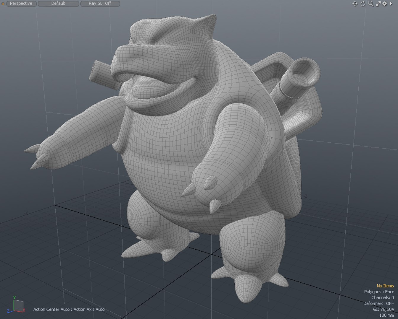 Blastoise Pokemon 3d Obj