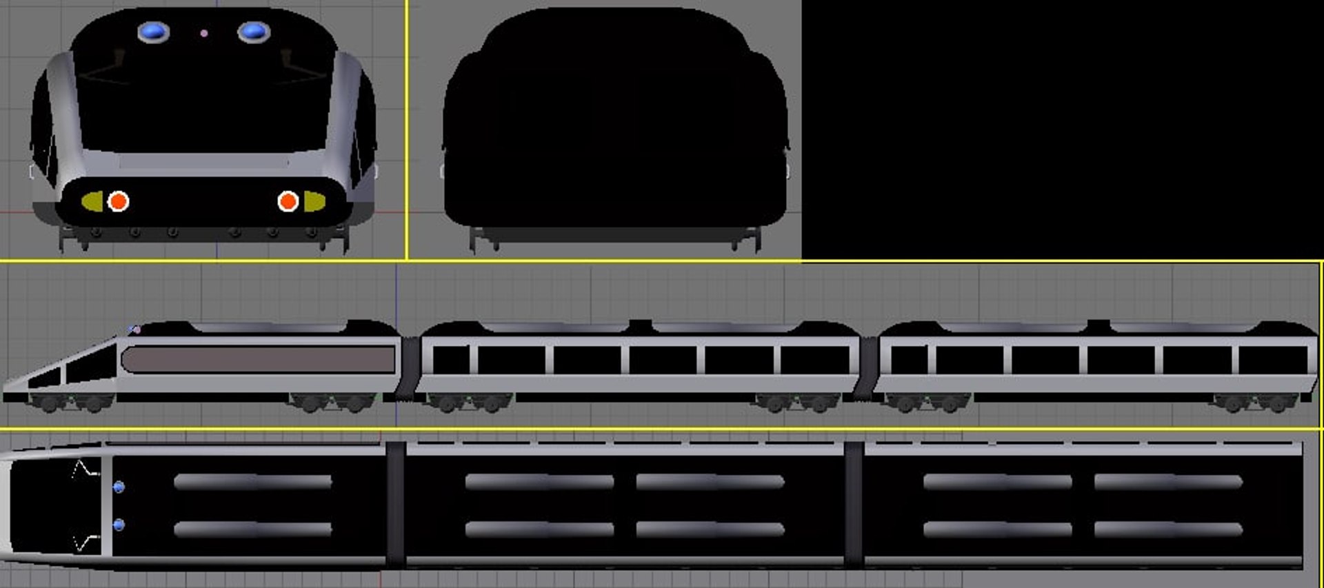 Train Futuristic 3d Model