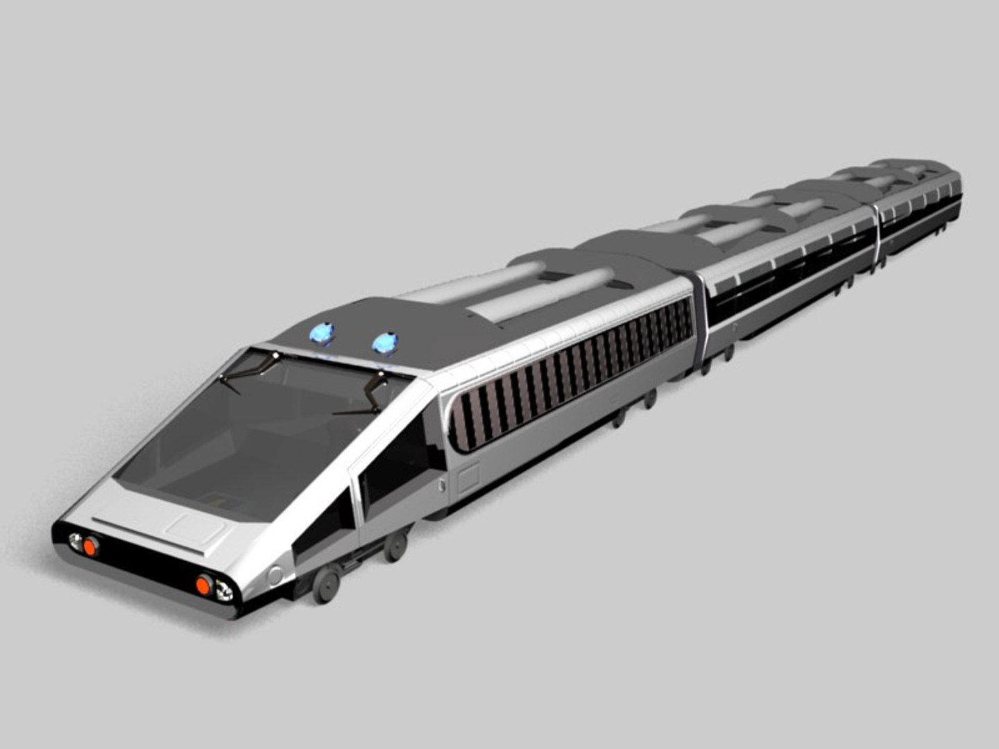 Train Futuristic 3d Model