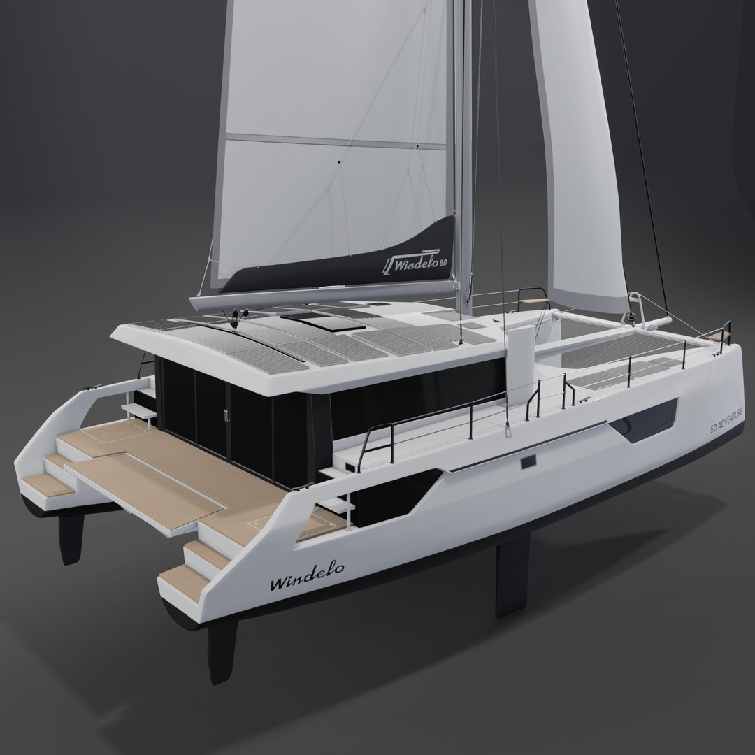 Windelo 50 3D Catamaran Model - TurboSquid 2202632