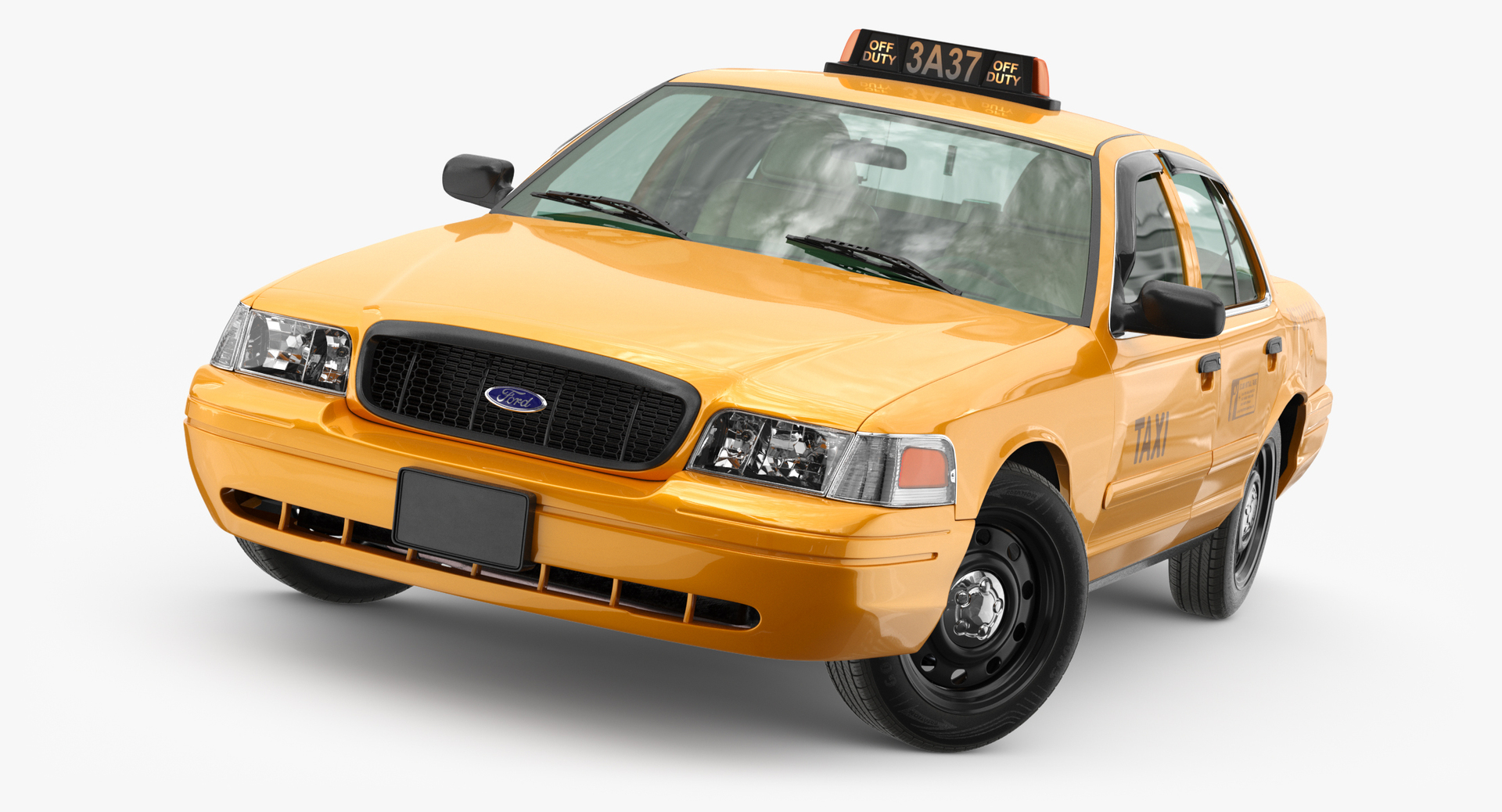 3D cab taxi yellow model - TurboSquid 1266249
