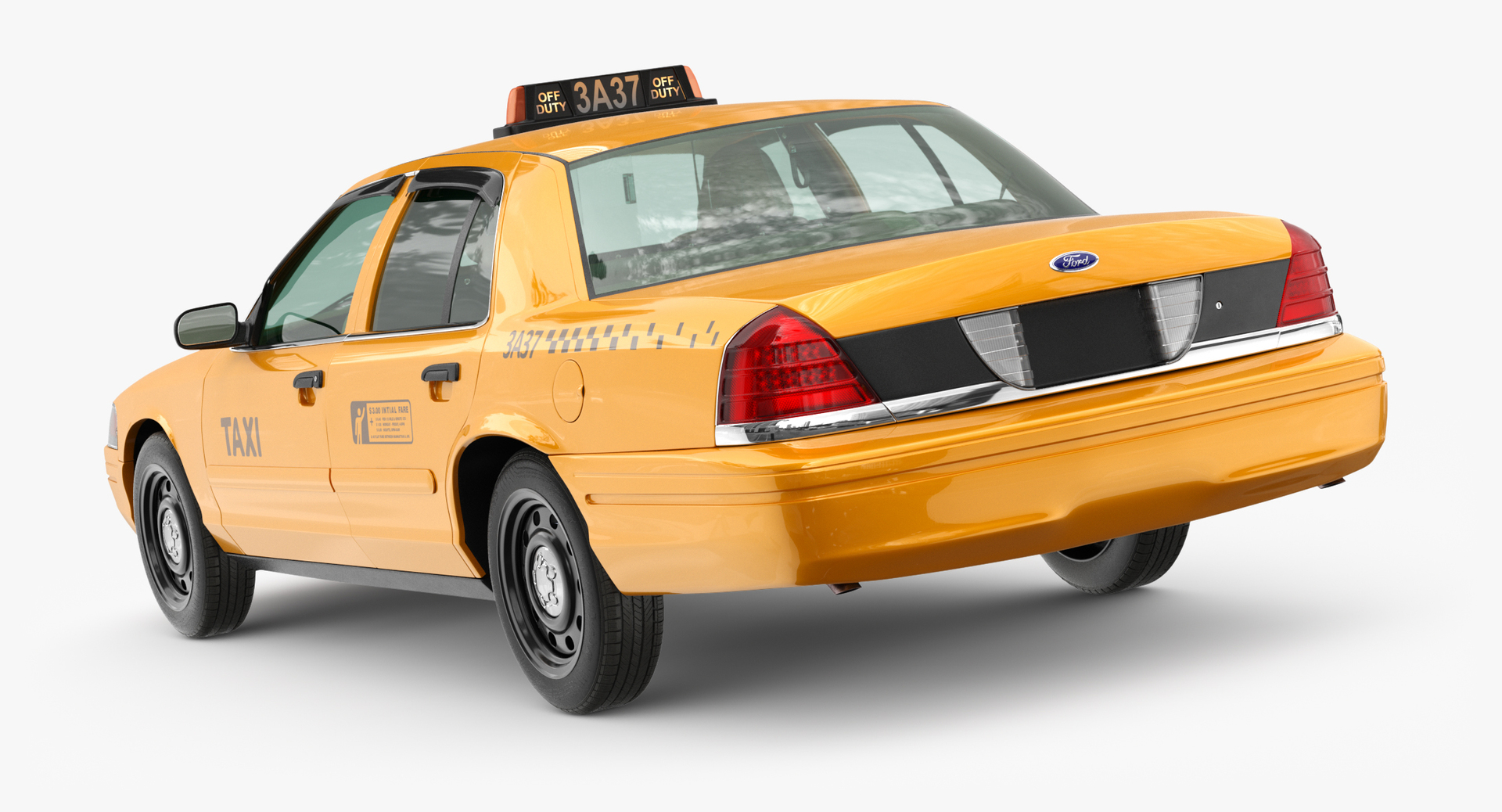 3D cab taxi yellow model - TurboSquid 1266249