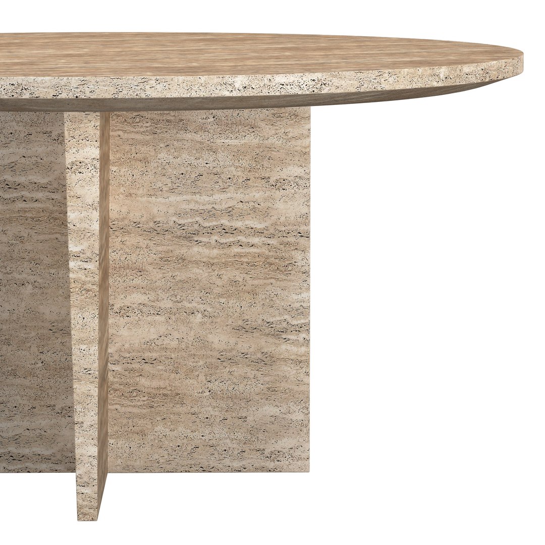 3D MATTIA ARMCHAIR ITALIAN TRAVERTINE TABLE - TurboSquid 1926077