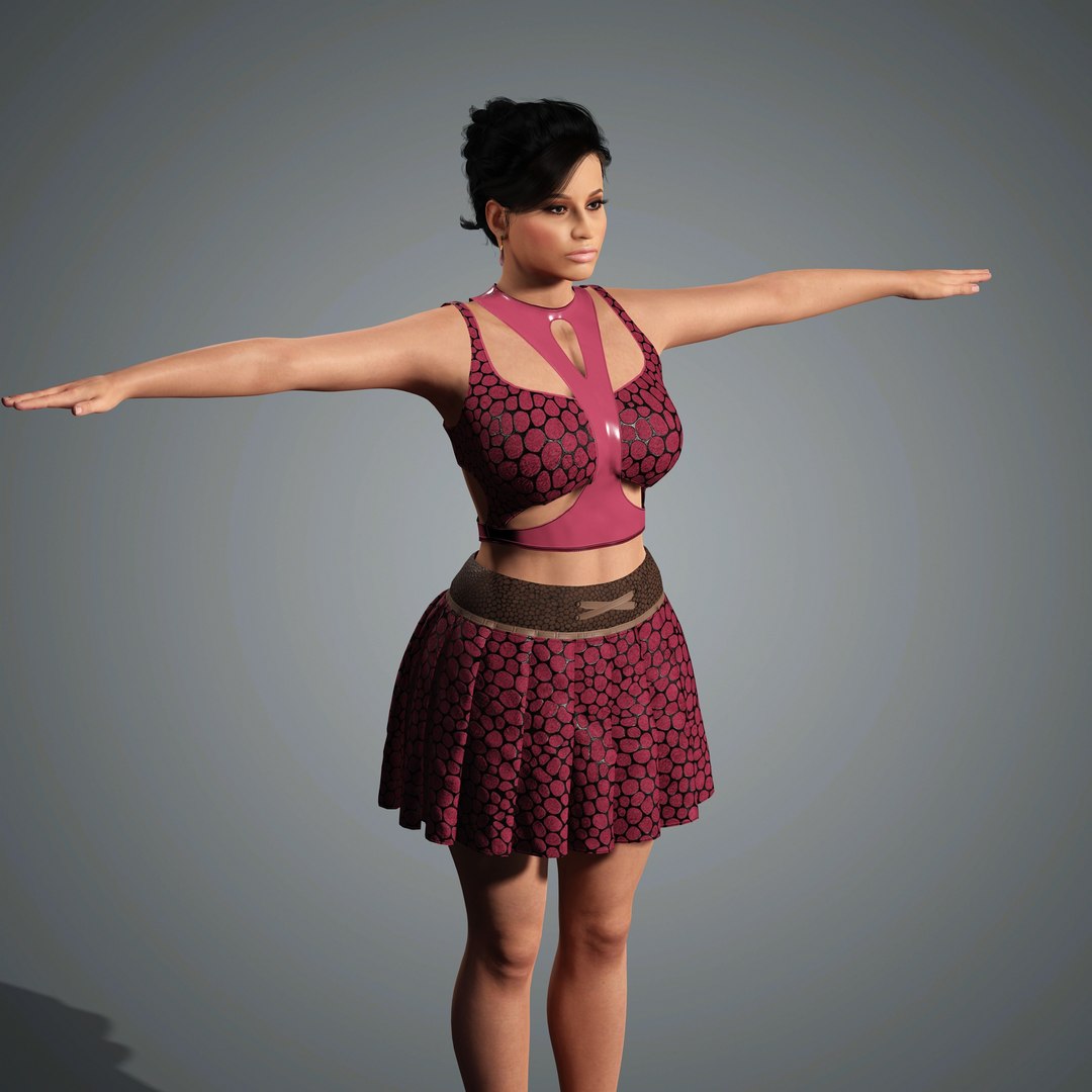 Nicki Minaj Character 3D Model Low-poly Model - TurboSquid 2313654
