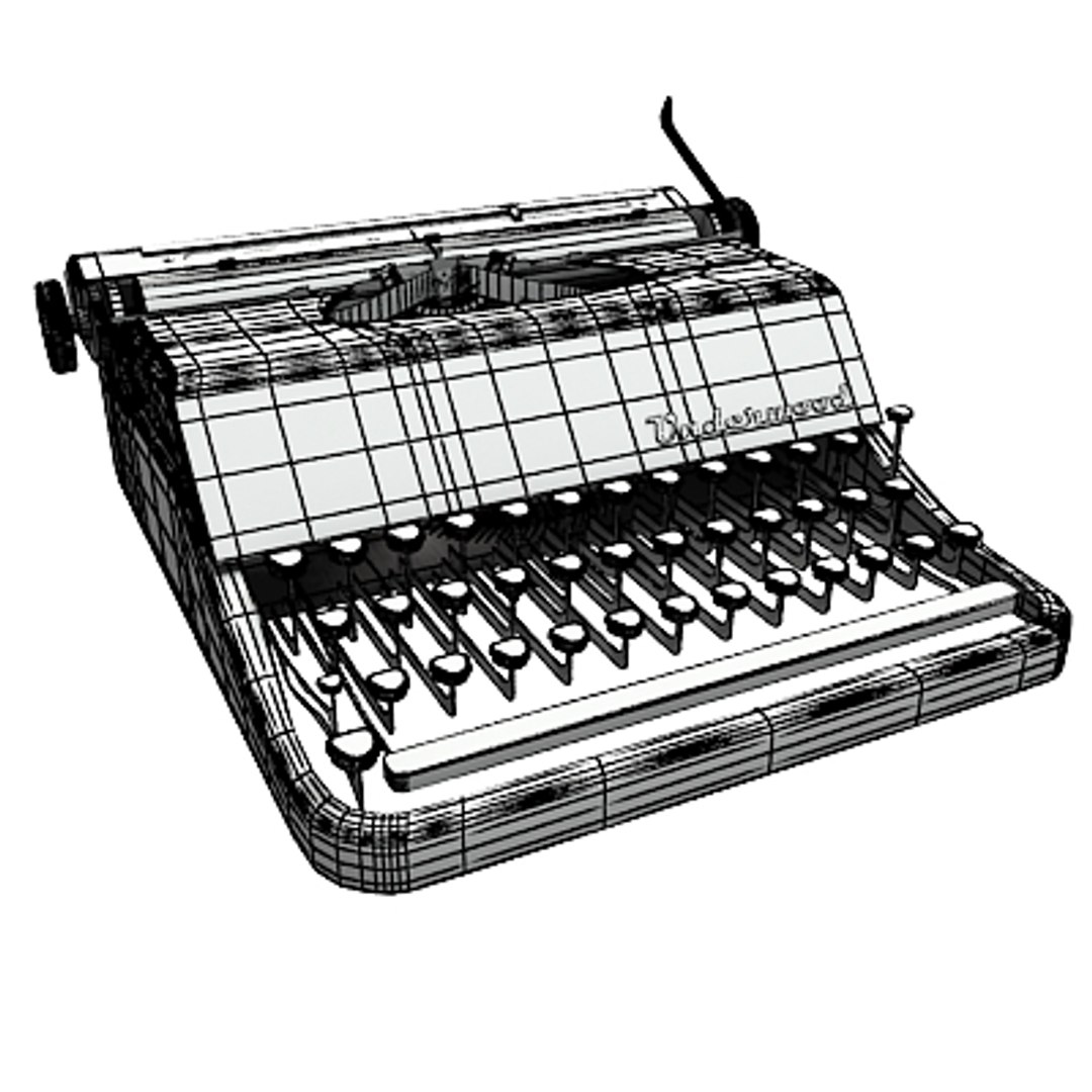 3d Typewriters Retro Offices Model