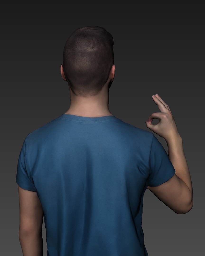 3D scanned people boy blue model - TurboSquid 1500282
