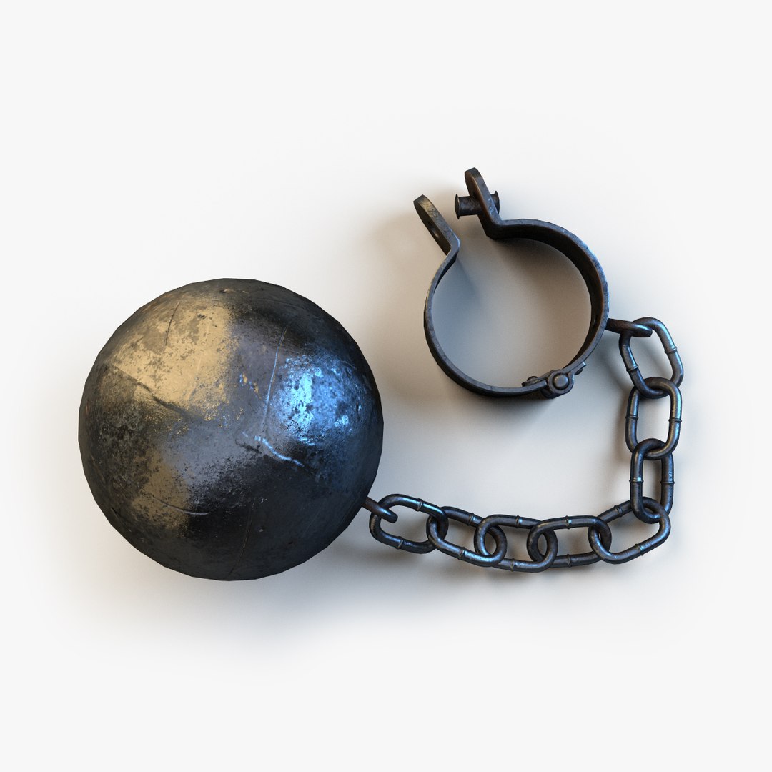 3d metal heavy shackles model