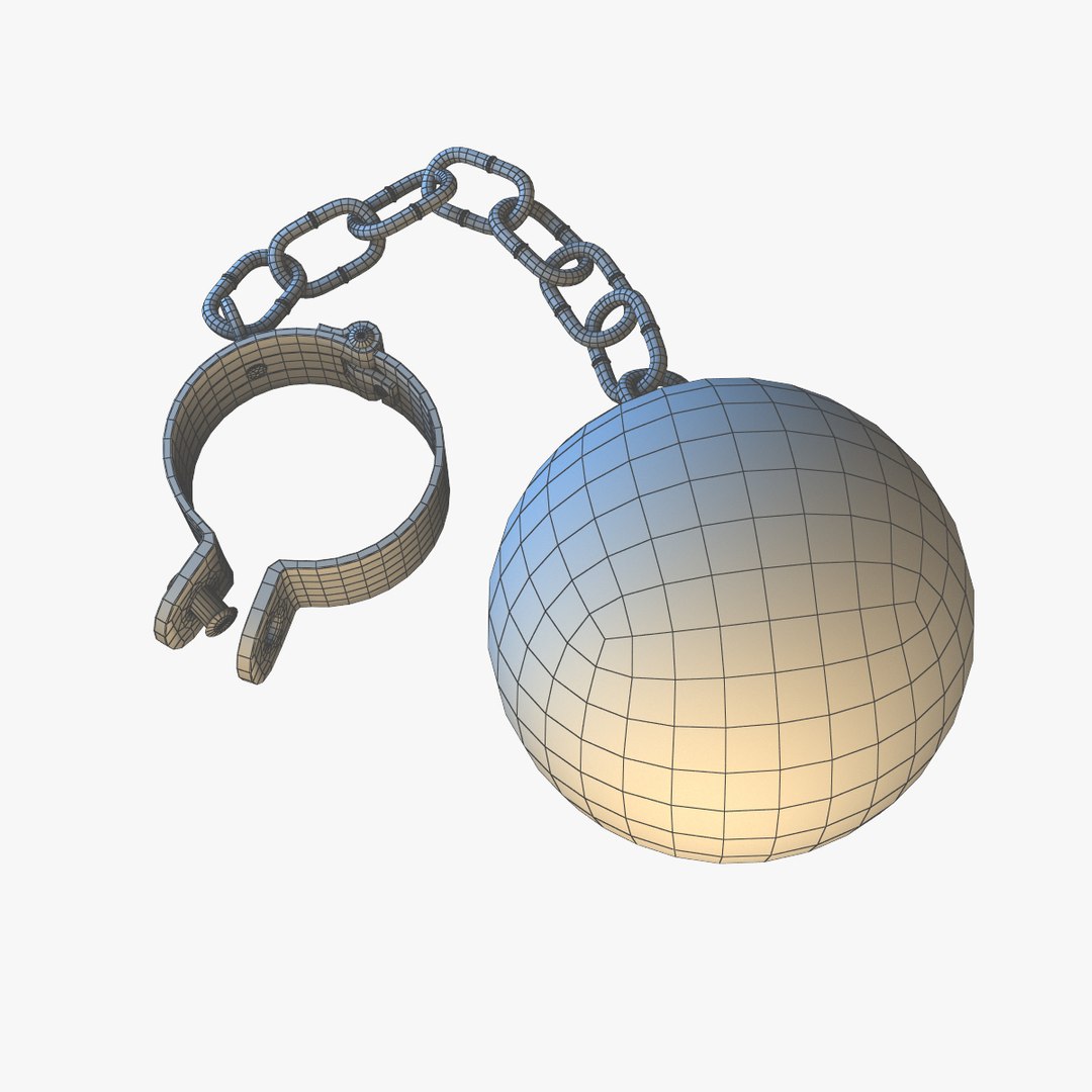 3d metal heavy shackles model
