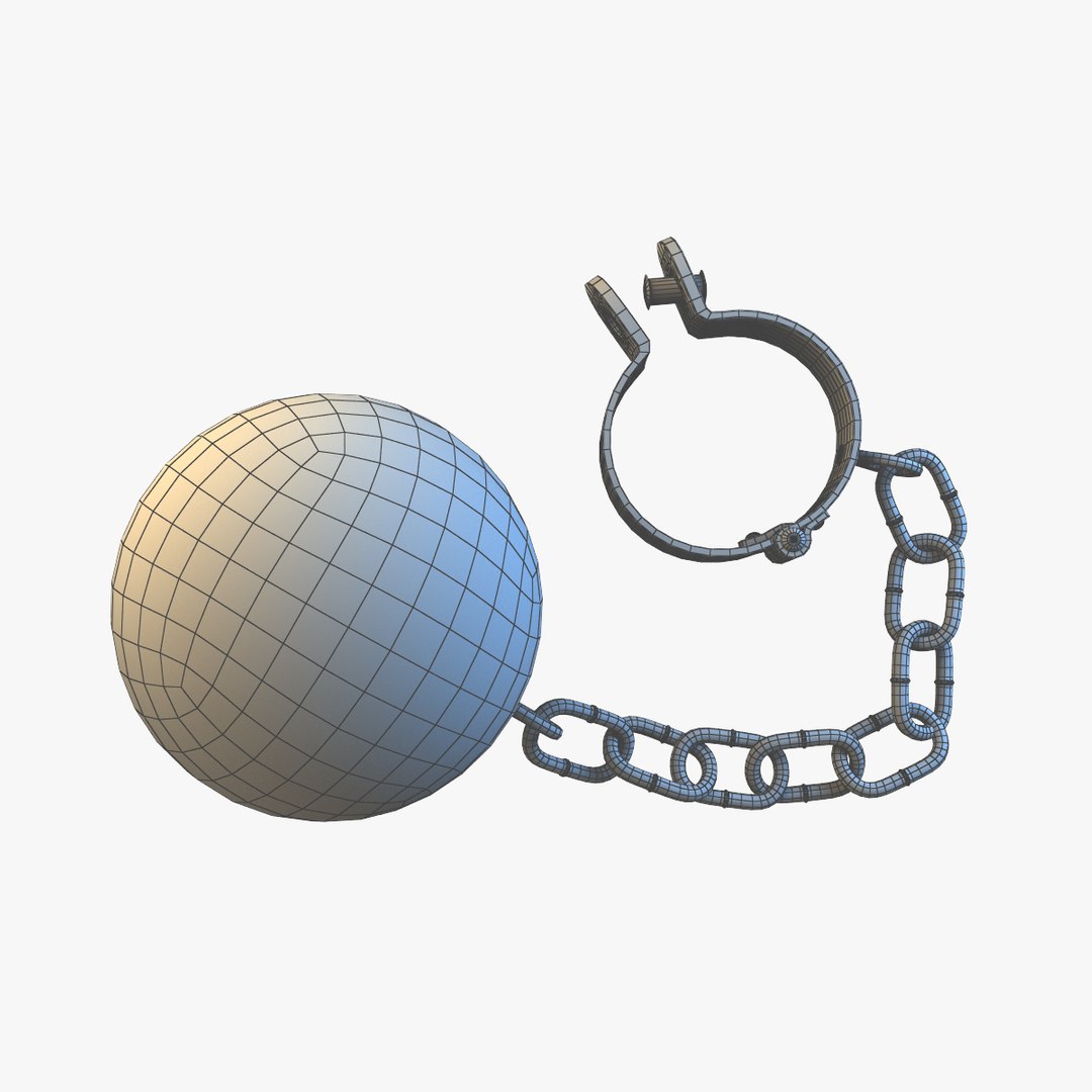 3d metal heavy shackles model