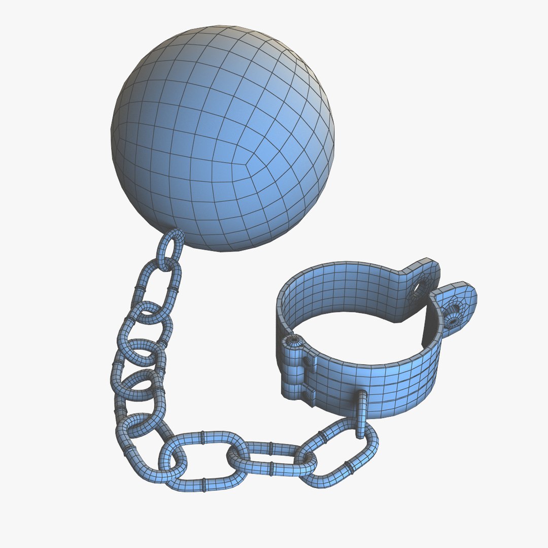 3d metal heavy shackles model