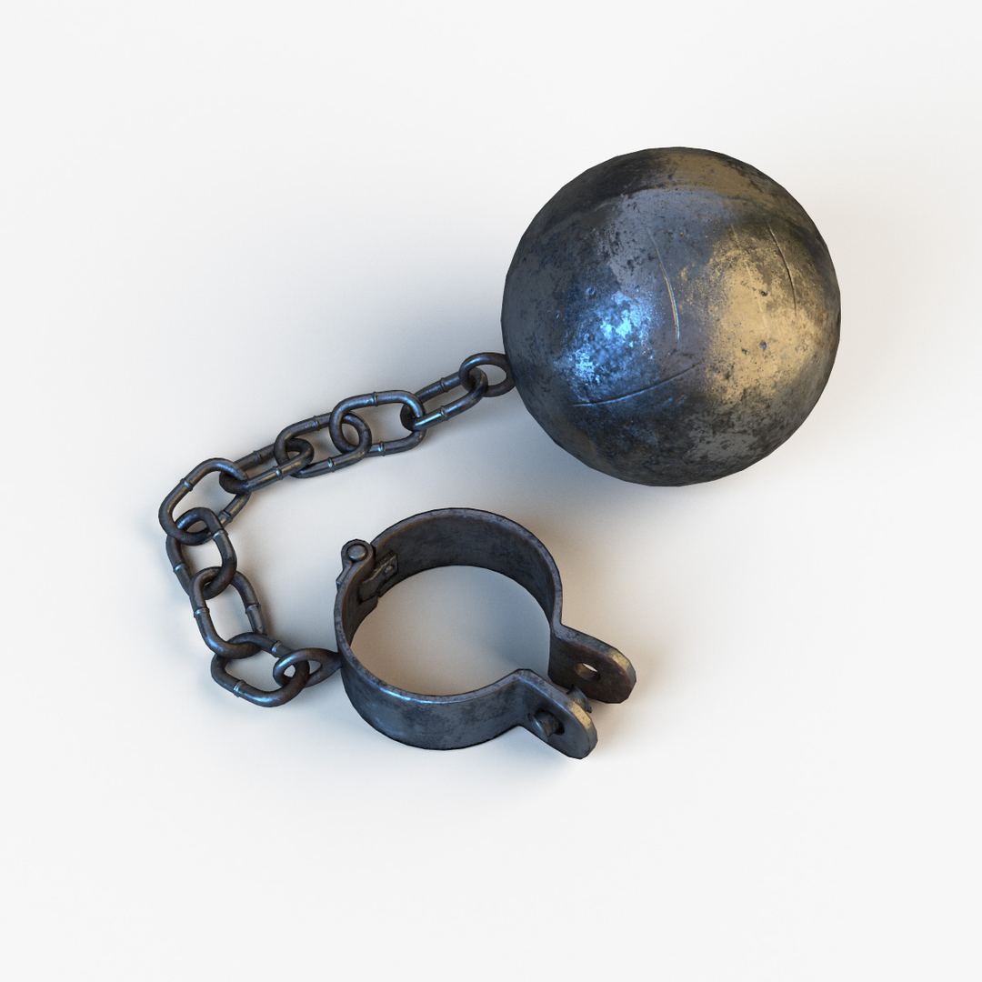 3d metal heavy shackles model