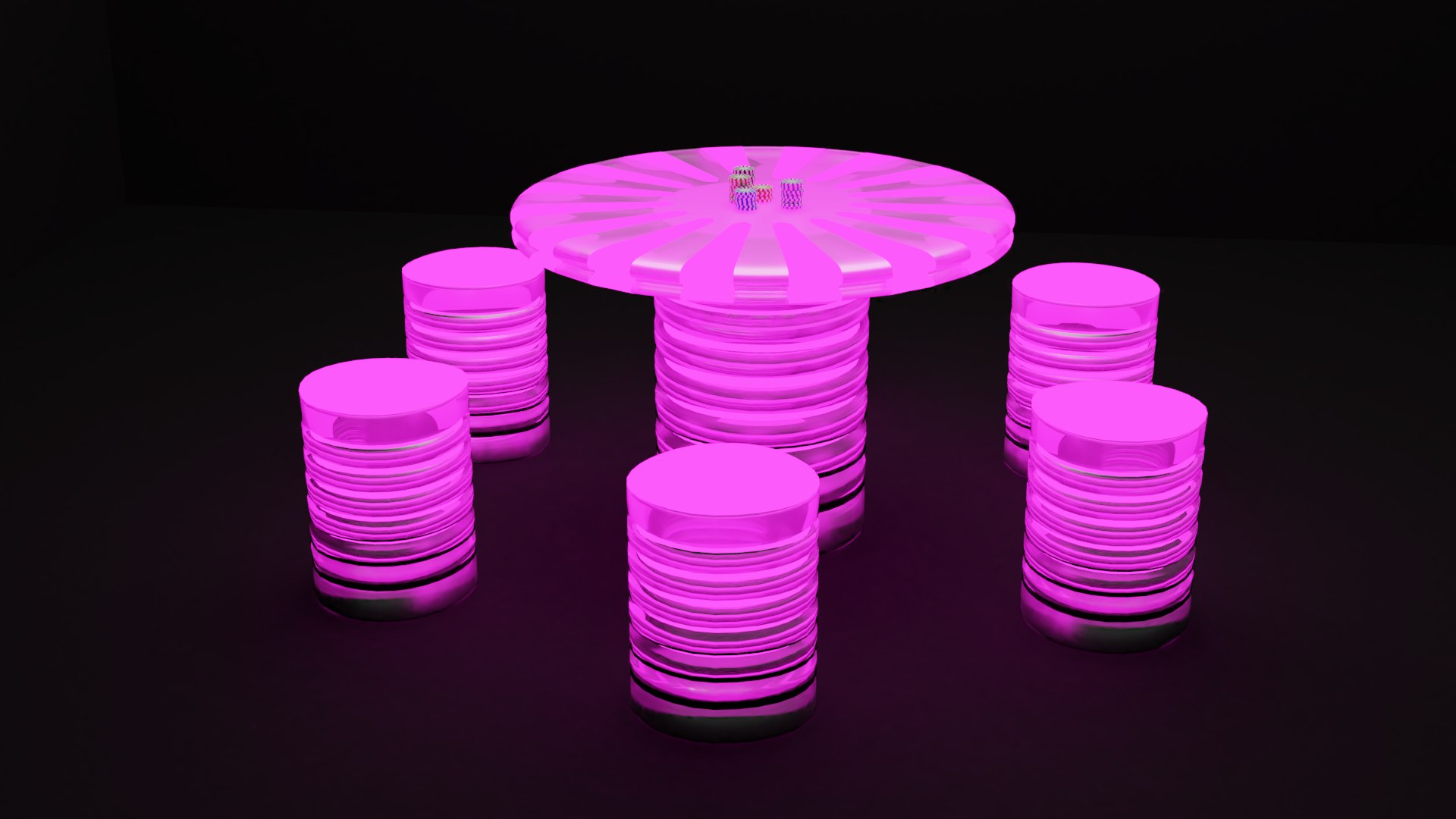 Neon Gambling Table Model - TurboSquid 1863920