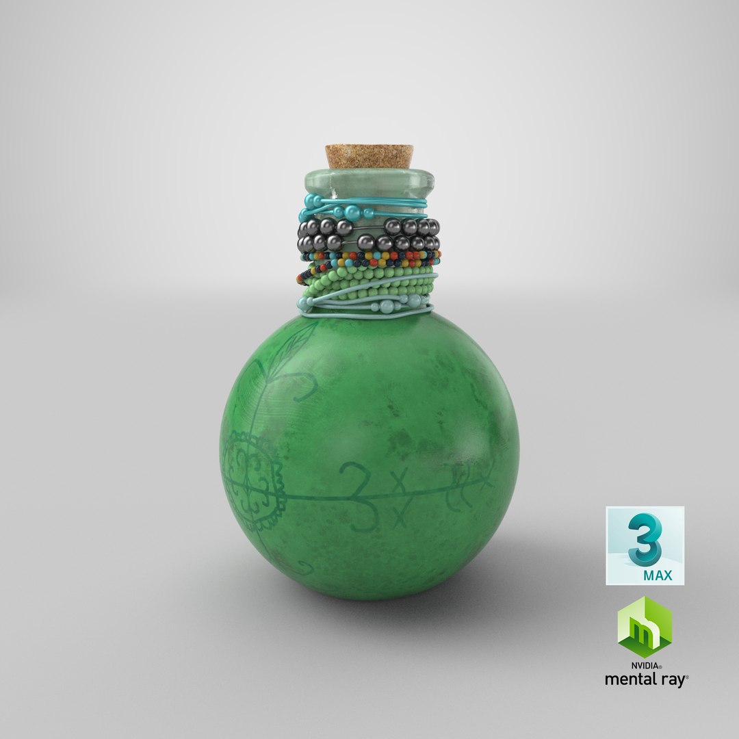 voodoo spirit bottle 02 3d max