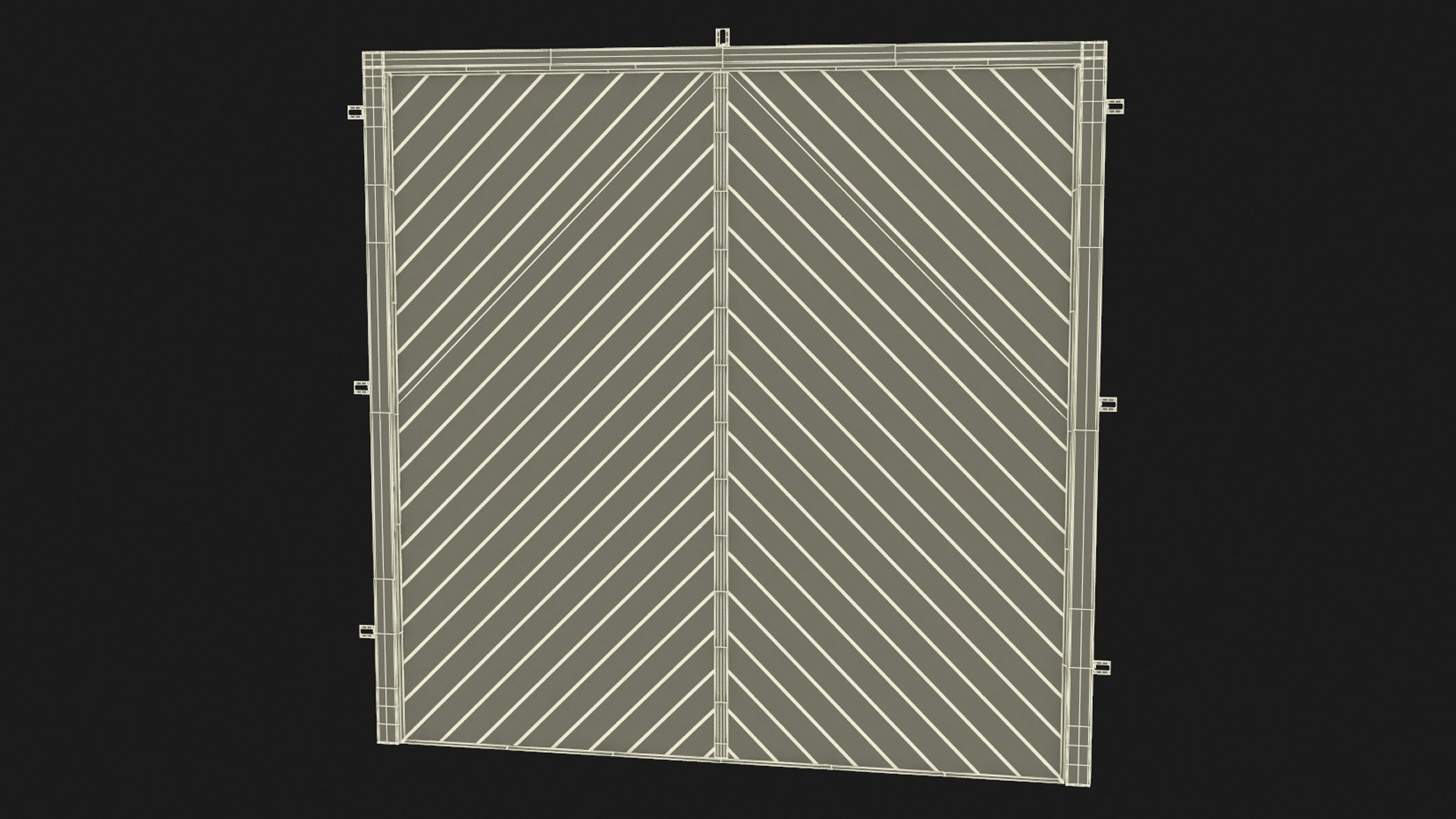 3D Folding Automatic Garage Door Rigged For Maya - TurboSquid 2341227