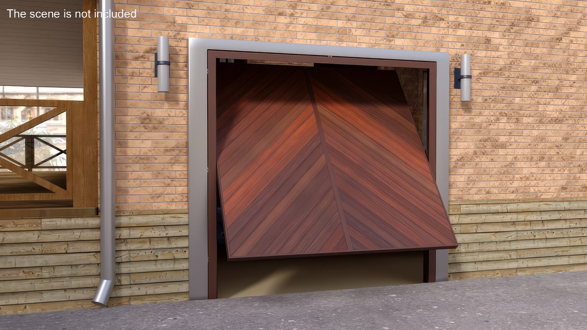 3D Folding Automatic Garage Door Rigged For Maya - TurboSquid 2341227