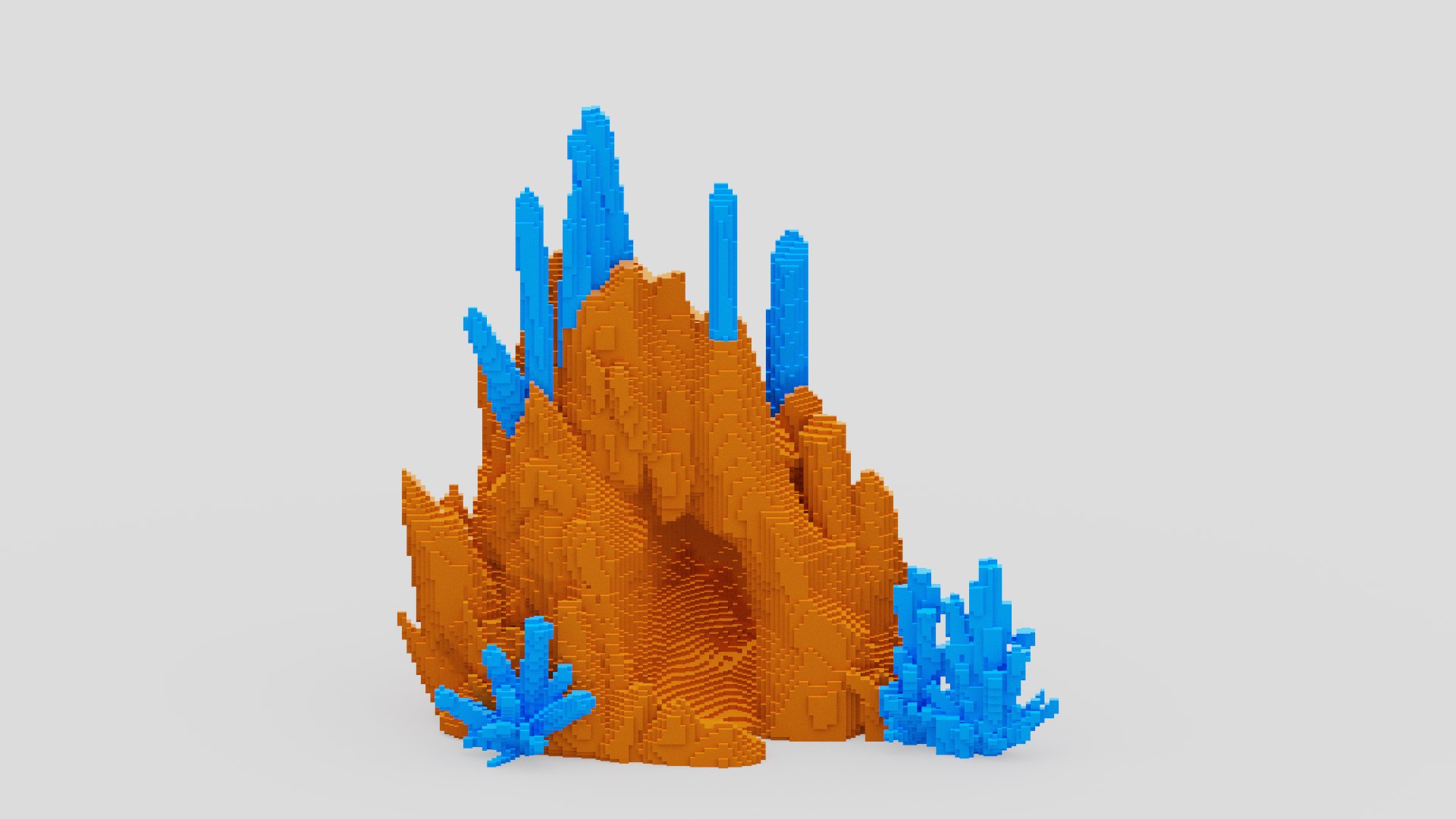 3D Voxel Crystals And Cavern - TurboSquid 2069493