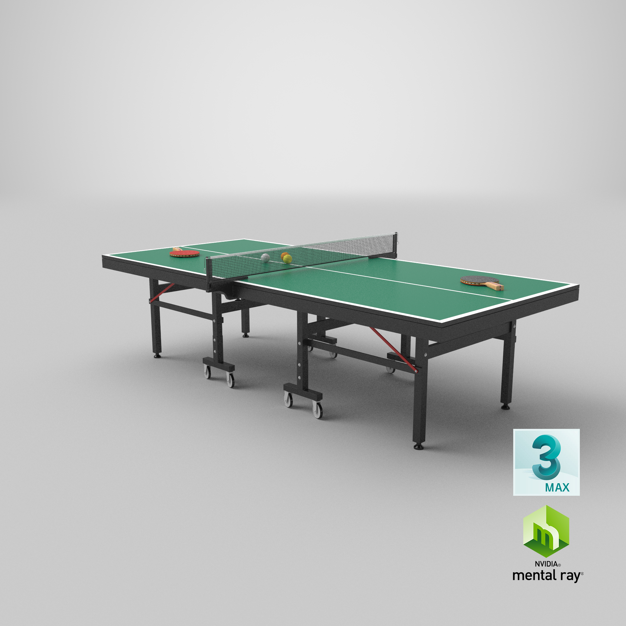 Ping Pong Table Set 01 3D model - TurboSquid 1961364