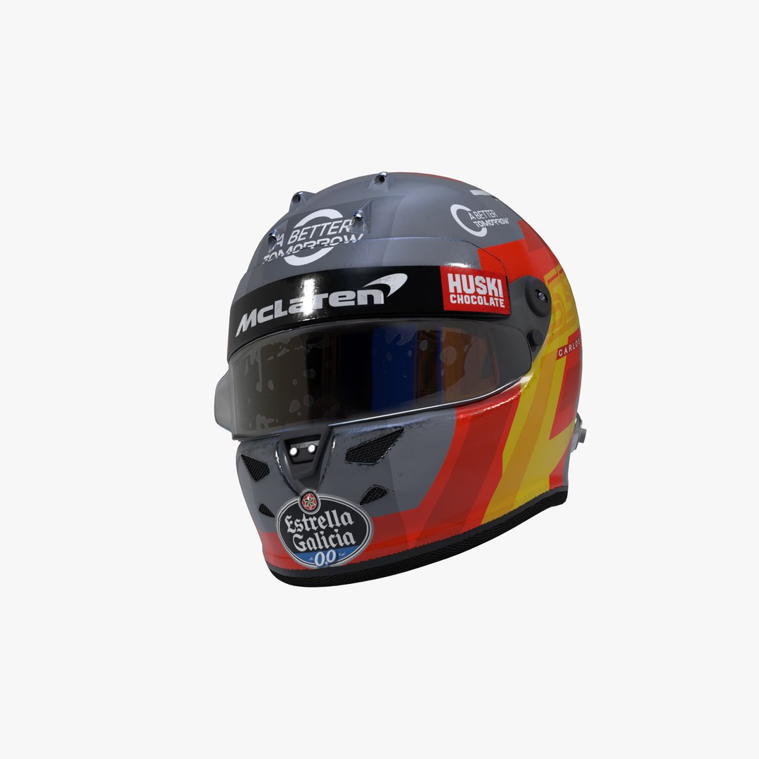 Sainz Helmet Model - TurboSquid 1597490
