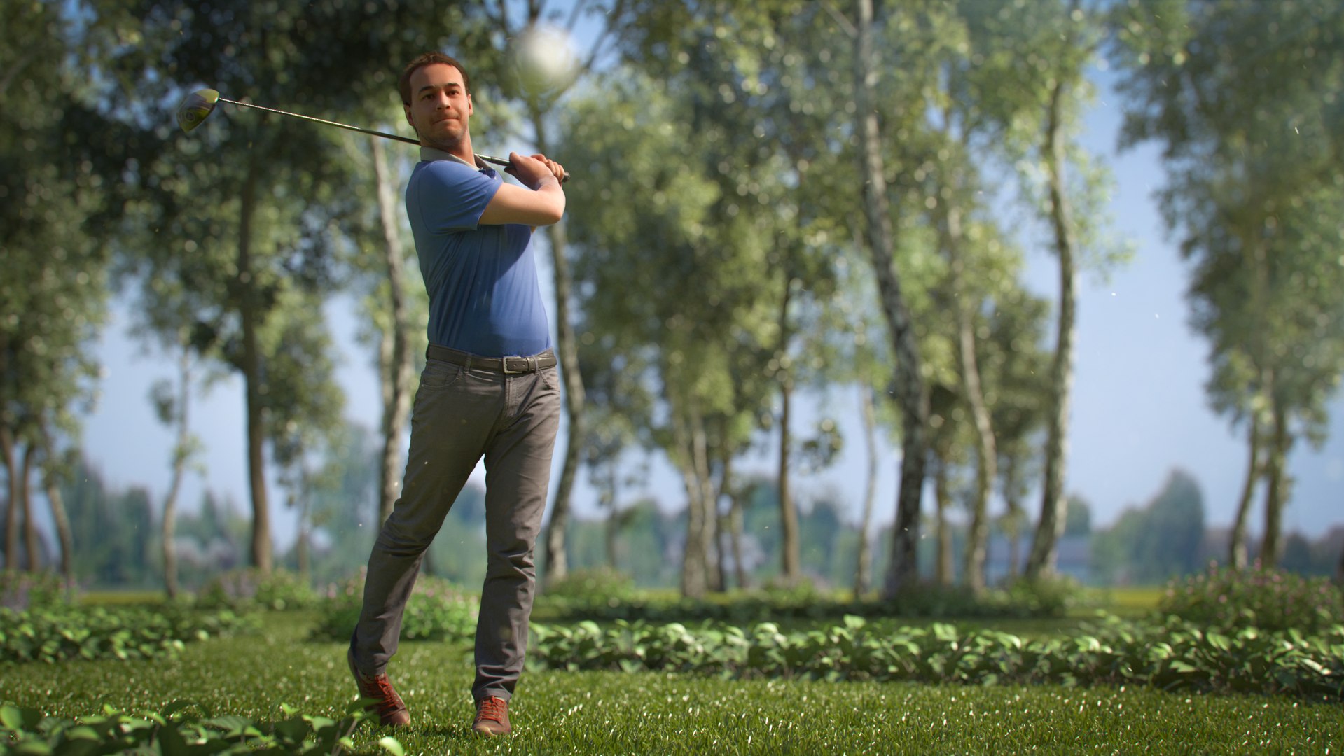 3d Model Player Golf Pre-posed