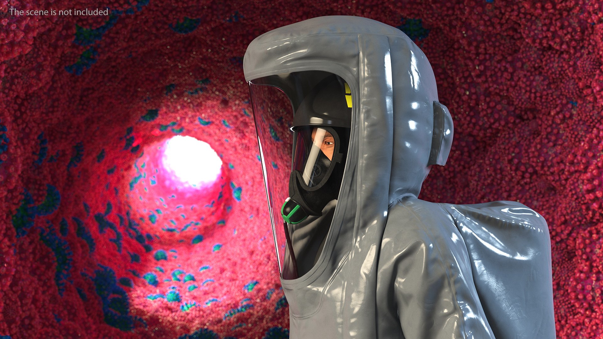 3D Fully Encapsulating Chemical Protection Suit Rigged For Maya ...