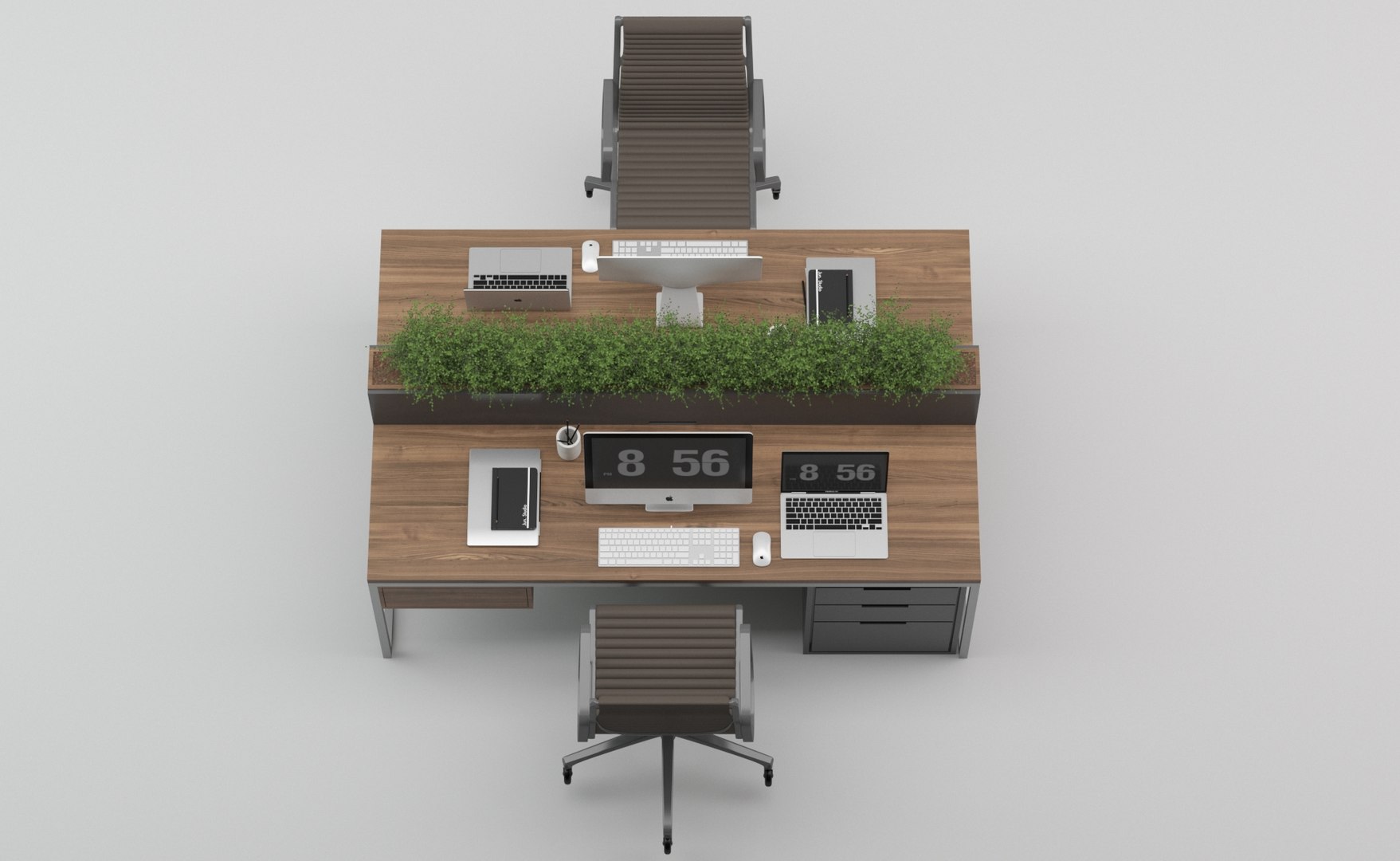 Open Office Desk Module 3D Model - TurboSquid 2298928