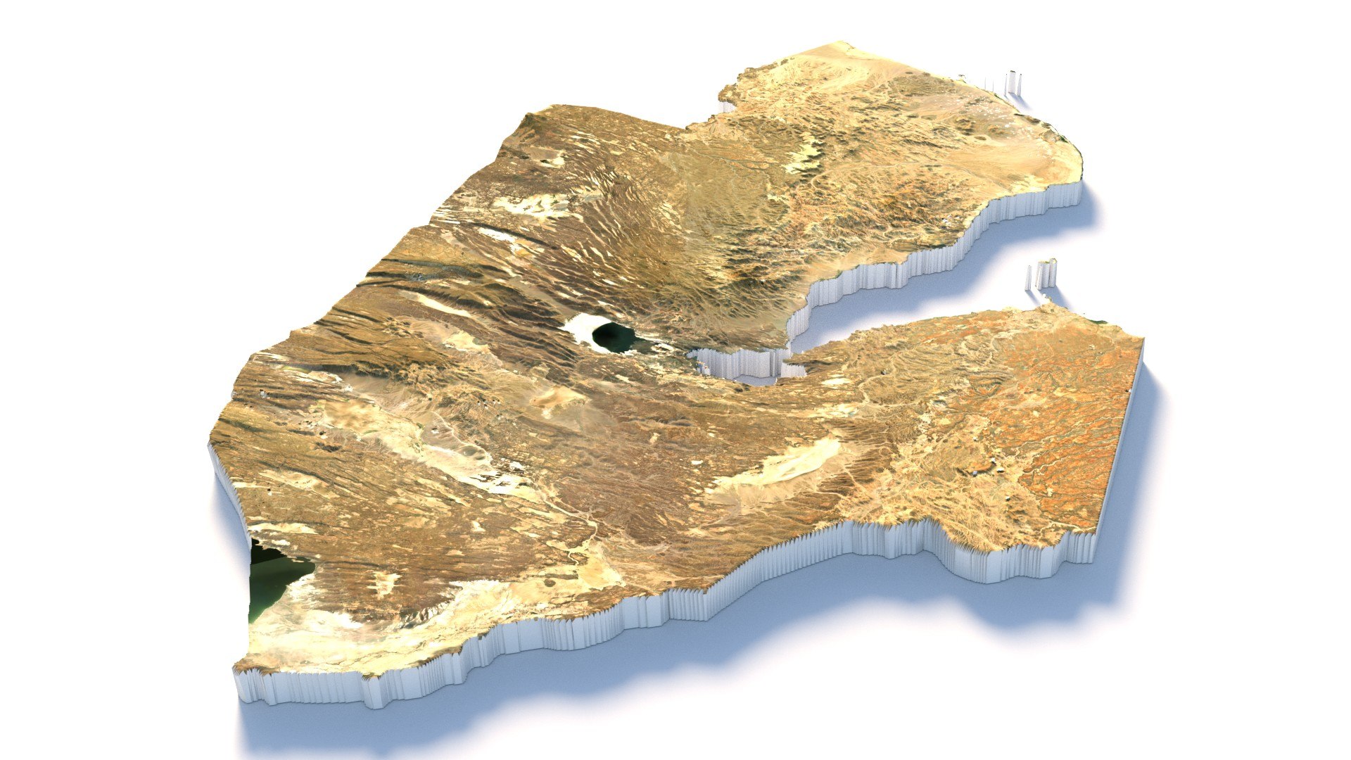 3D Model Djibouti Terrain Map - TurboSquid 2336021