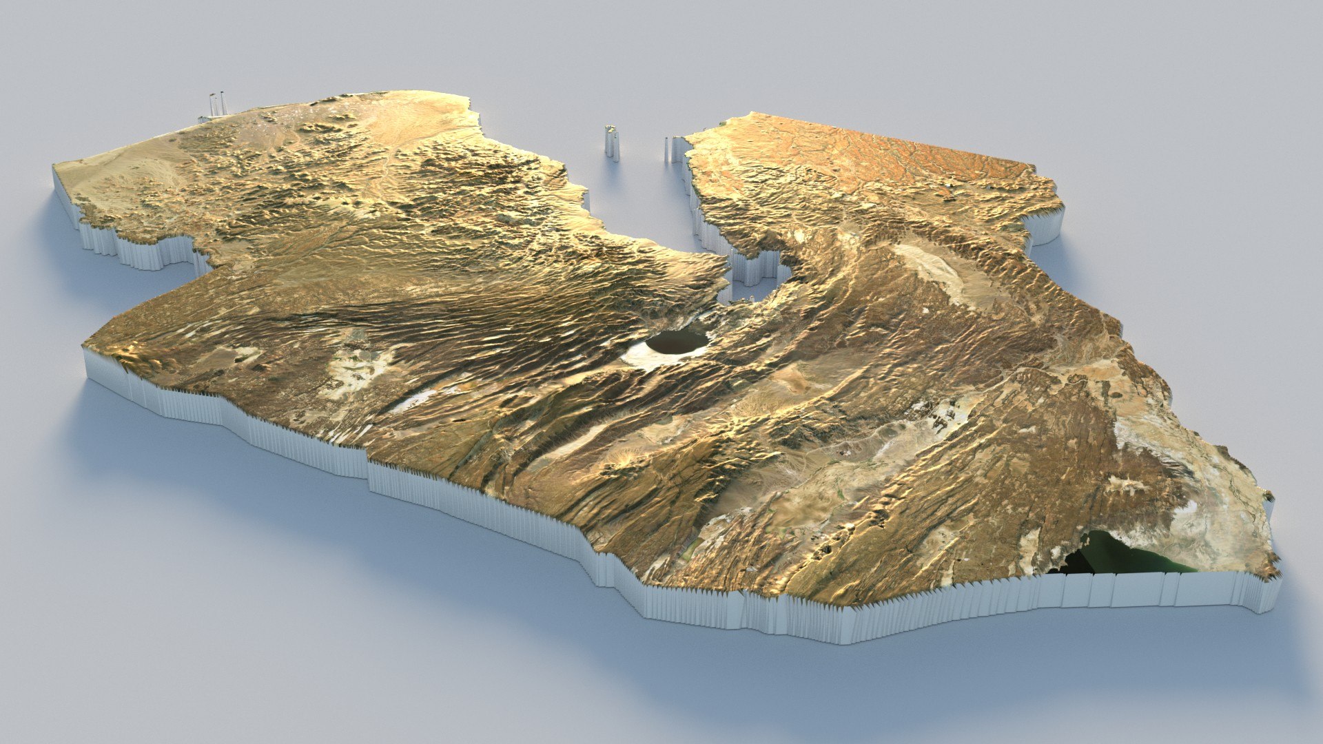 3D Model Djibouti Terrain Map - TurboSquid 2336021