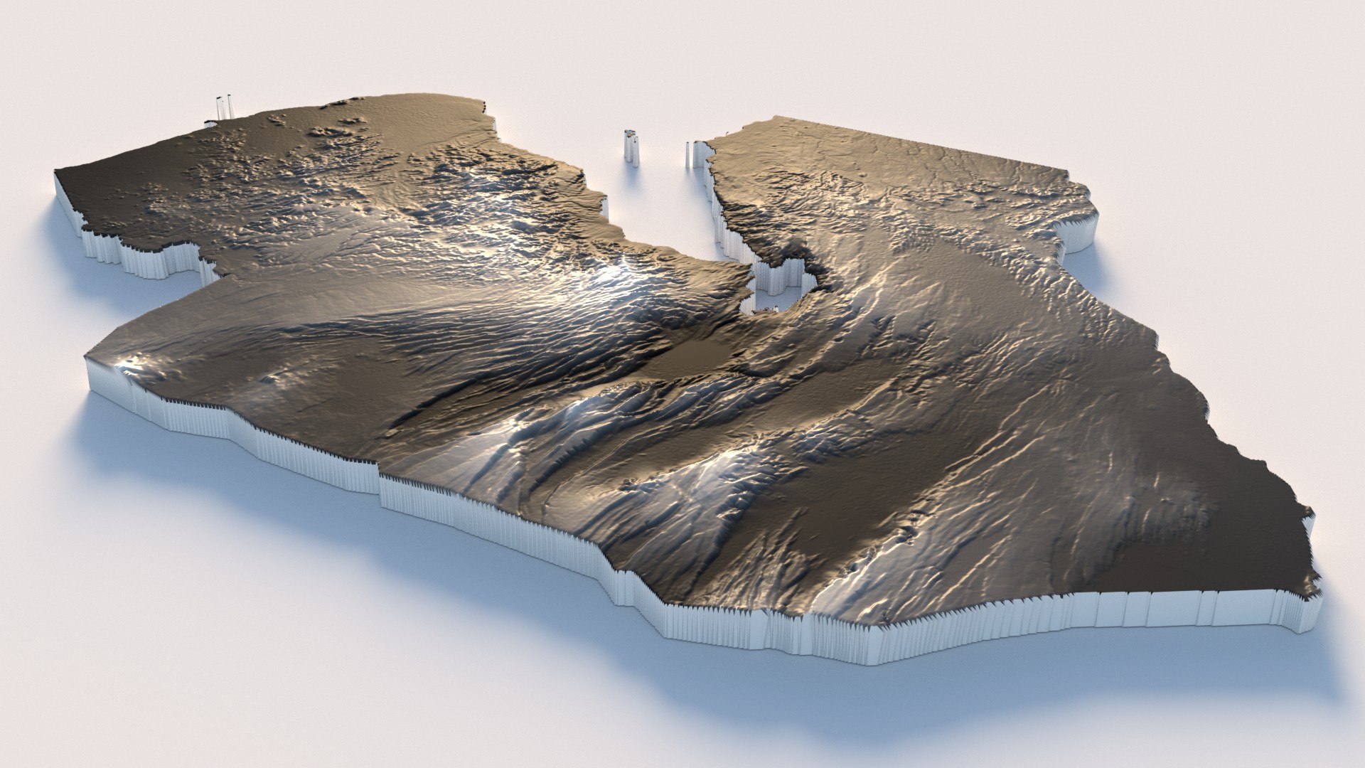 3D Model Djibouti Terrain Map - TurboSquid 2336021
