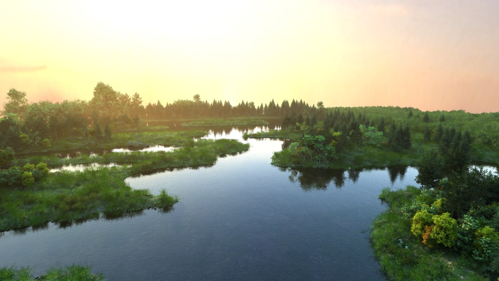 River Stream Water Wetland Model - TurboSquid 2225093